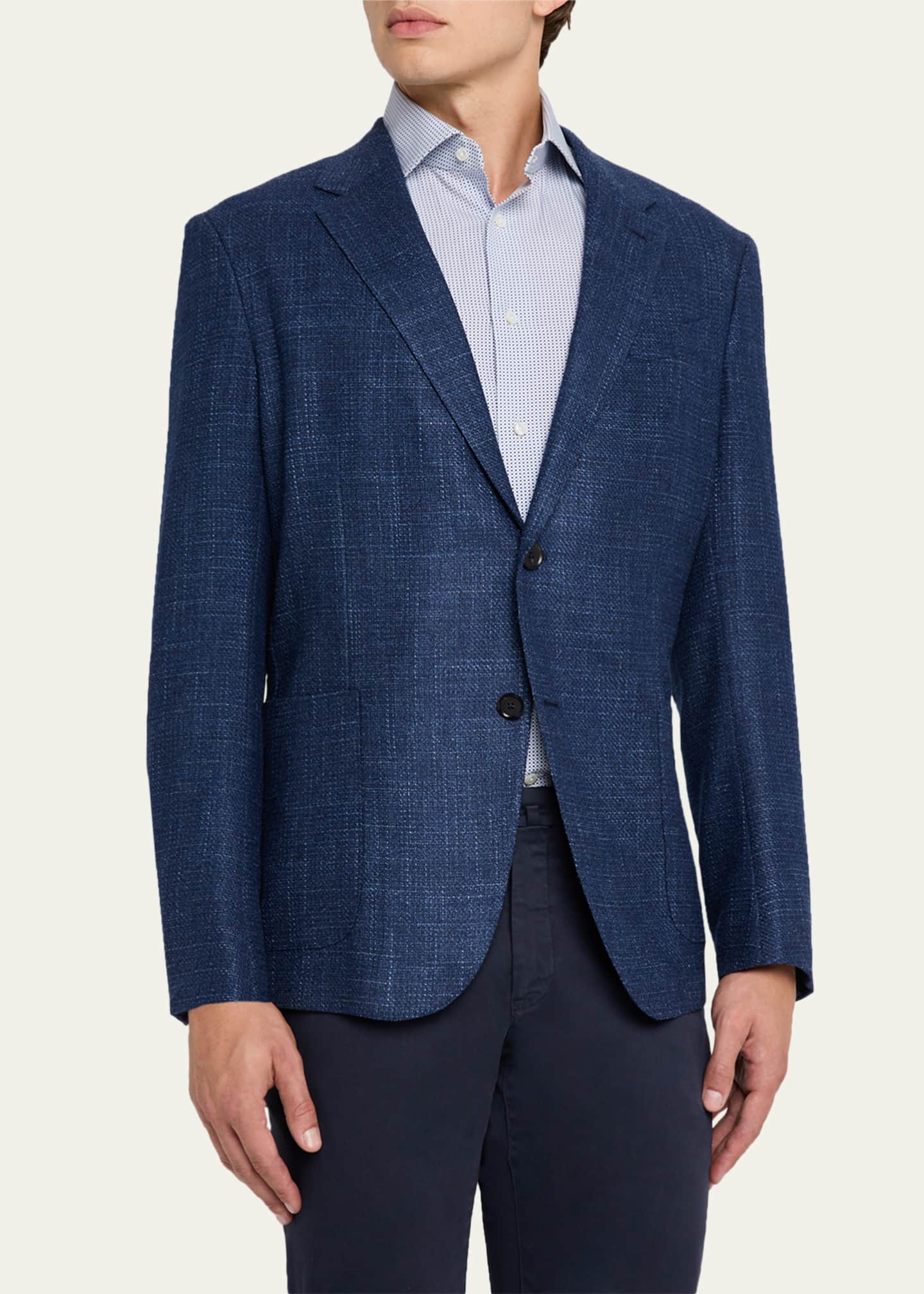 ZEGNA Men's Textured Winter Crossover Blazer - Bergdorf Goodman