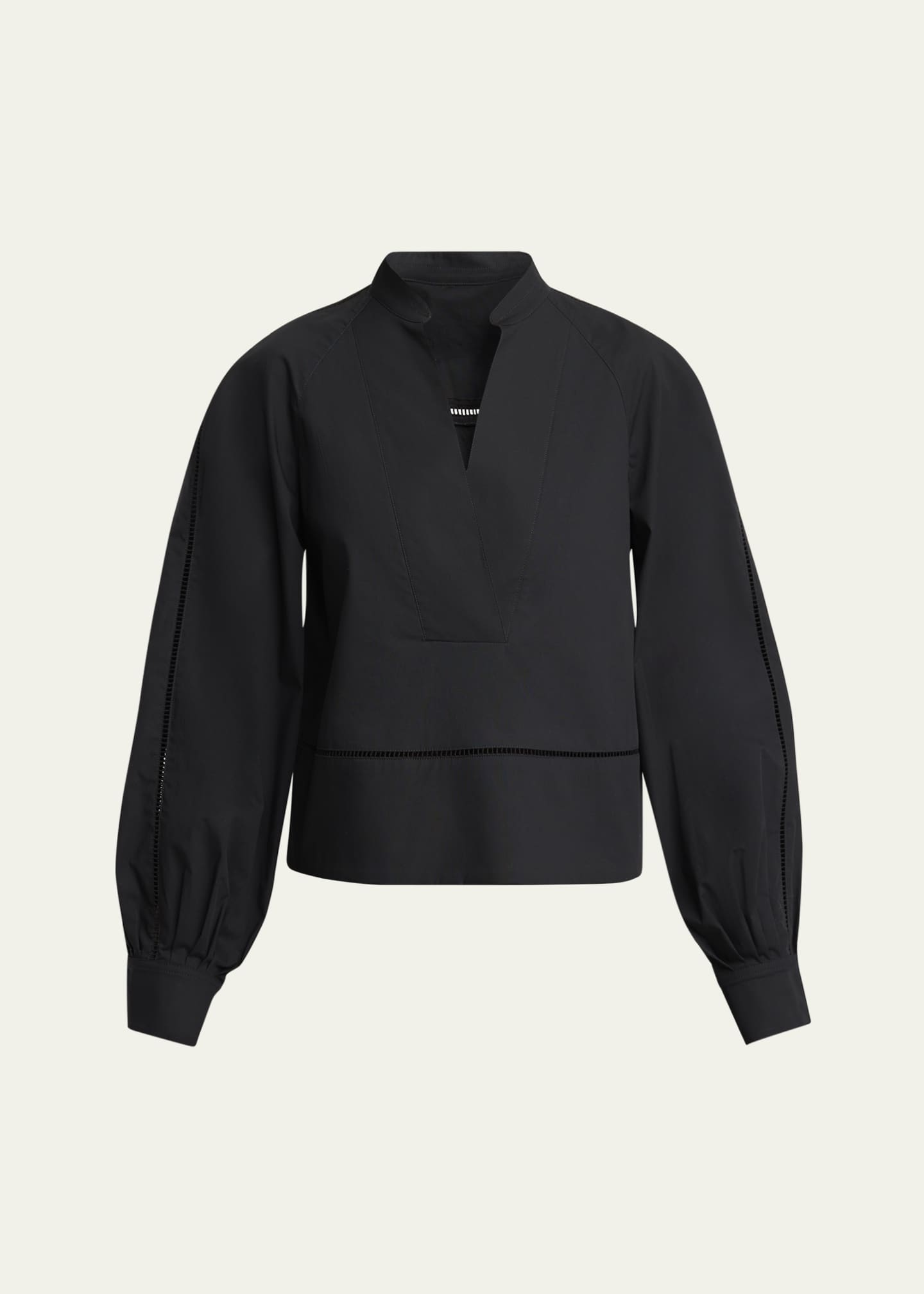 Proenza Schouler Grayson Ladder Stitch Poplin Top - Bergdorf Goodman