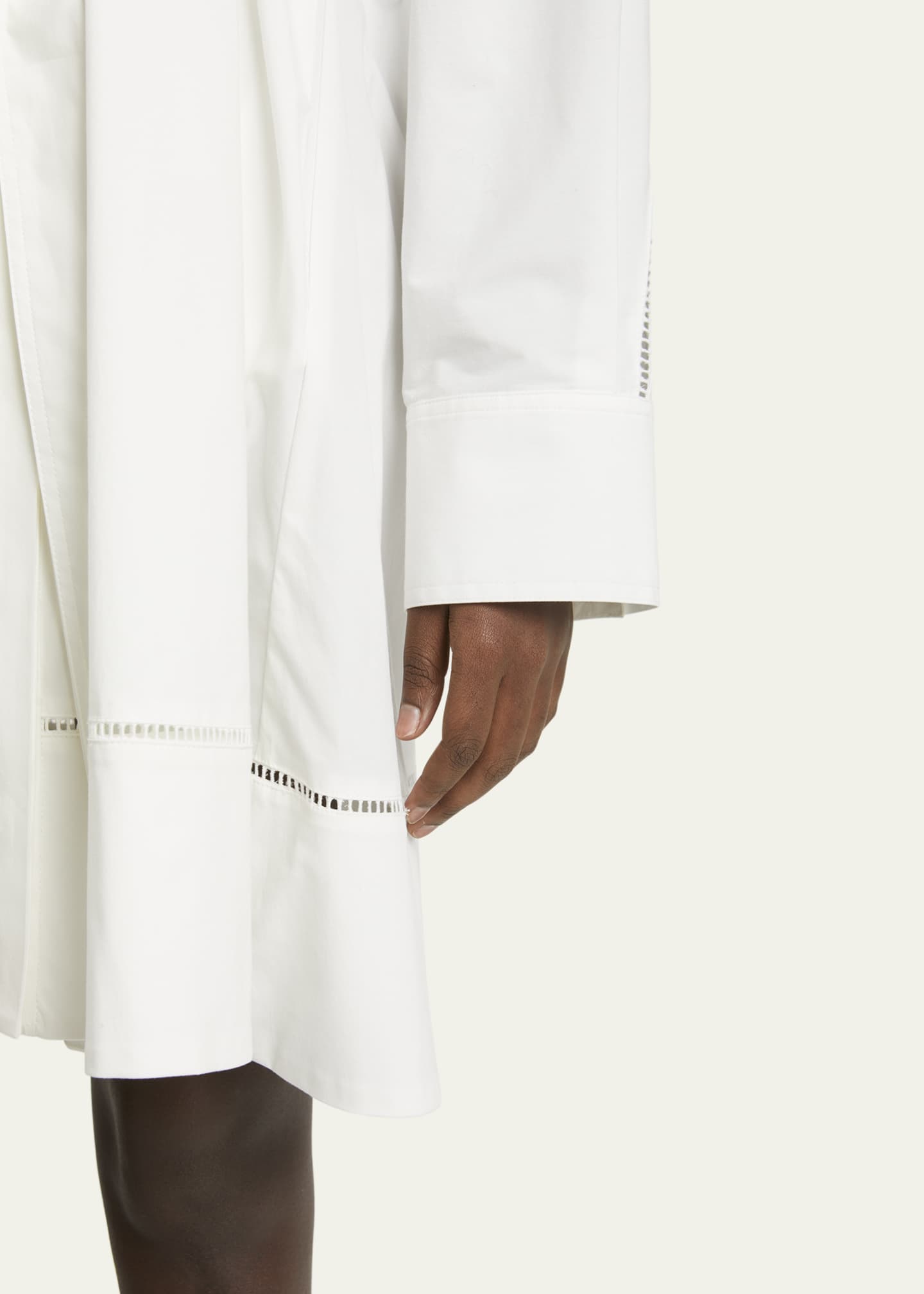 Proenza Schouler Sammy Belted Ladder Stitch Poplin Dress - Bergdorf Goodman