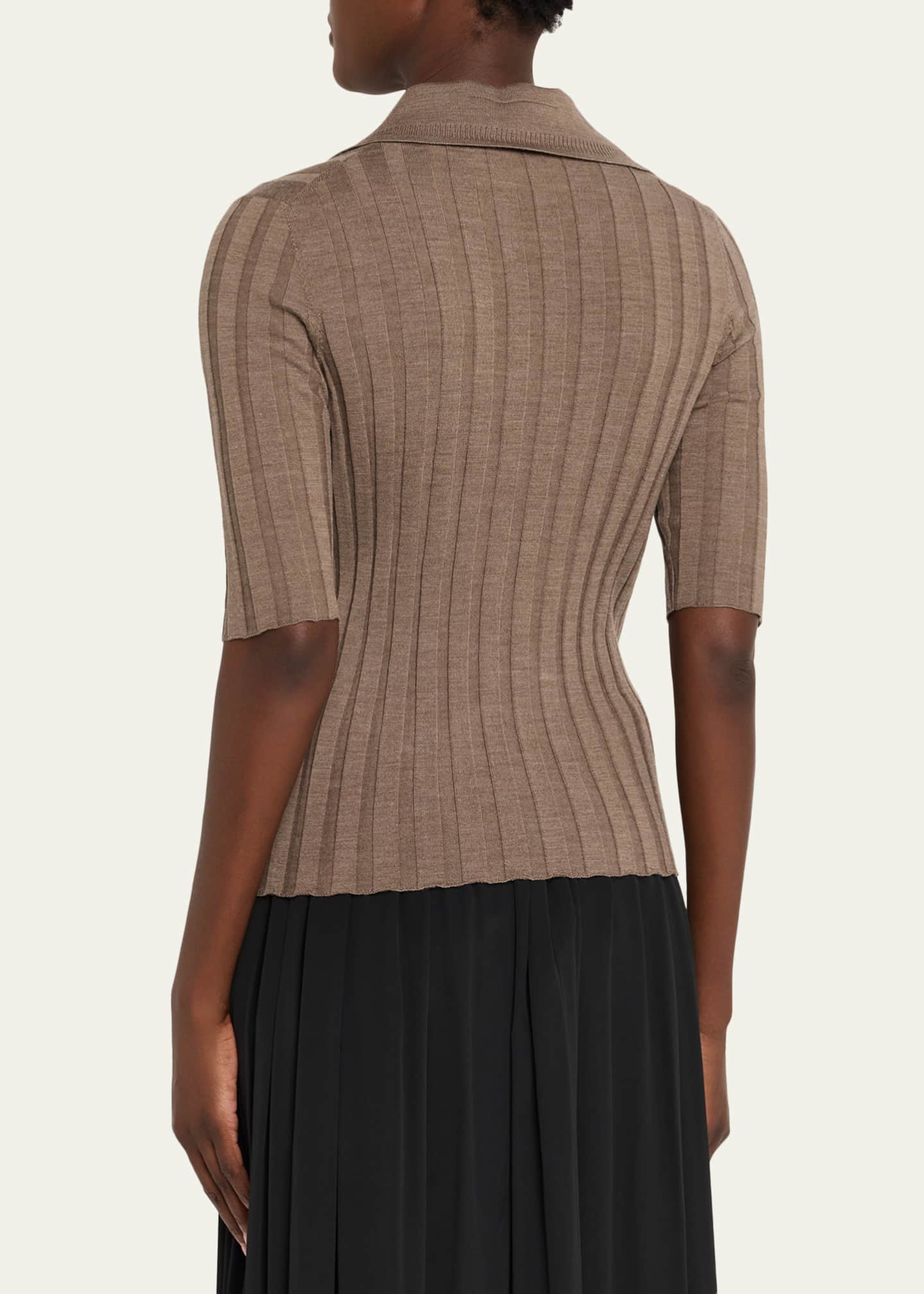 NACKIYE Sugarman Rib Knit Polo Shirt - Bergdorf Goodman