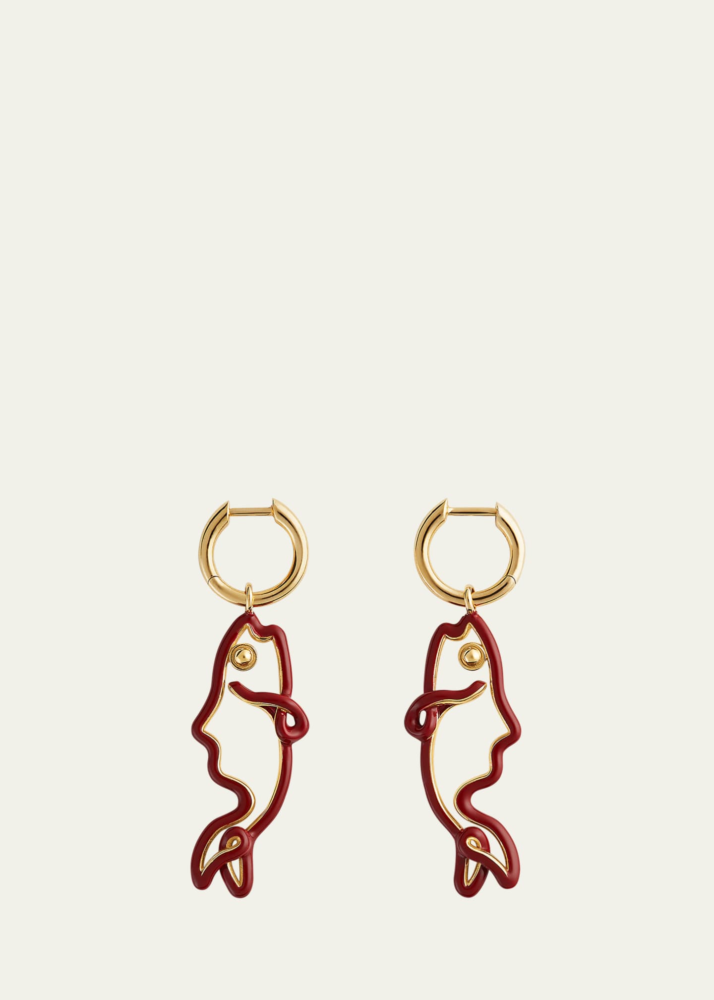 Bottega Veneta Enamel Fish Earrings - Bergdorf Goodman
