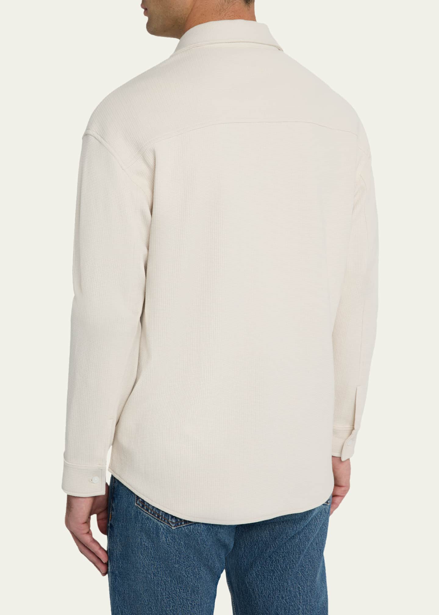 FRAME Men's Cotton Waffle Texture Button-Down Shirt - Bergdorf Goodman