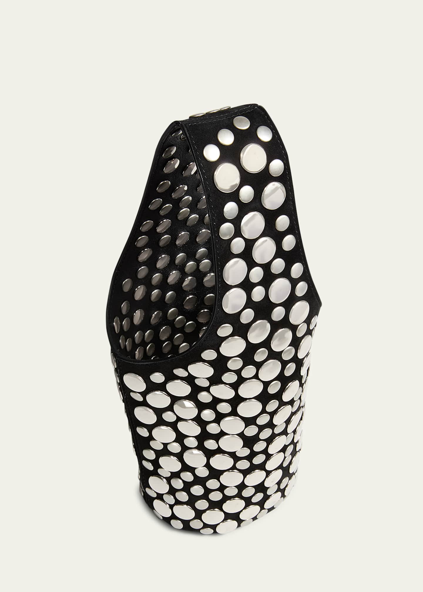 Khaite Livia Studded Suede Top-Handle Bag - Bergdorf Goodman