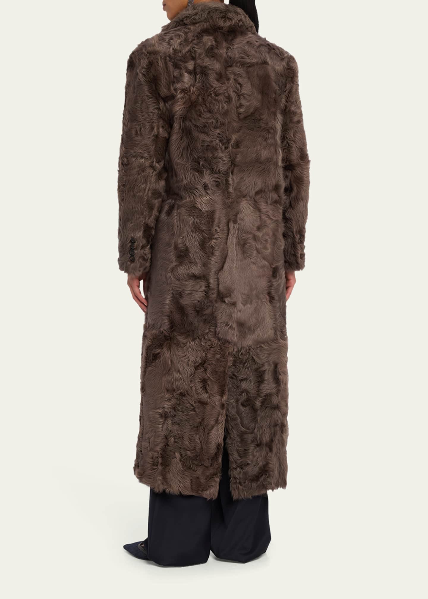 Brunello Cucinelli Capretta Double-Breasted Shearling Coat - Bergdorf ...