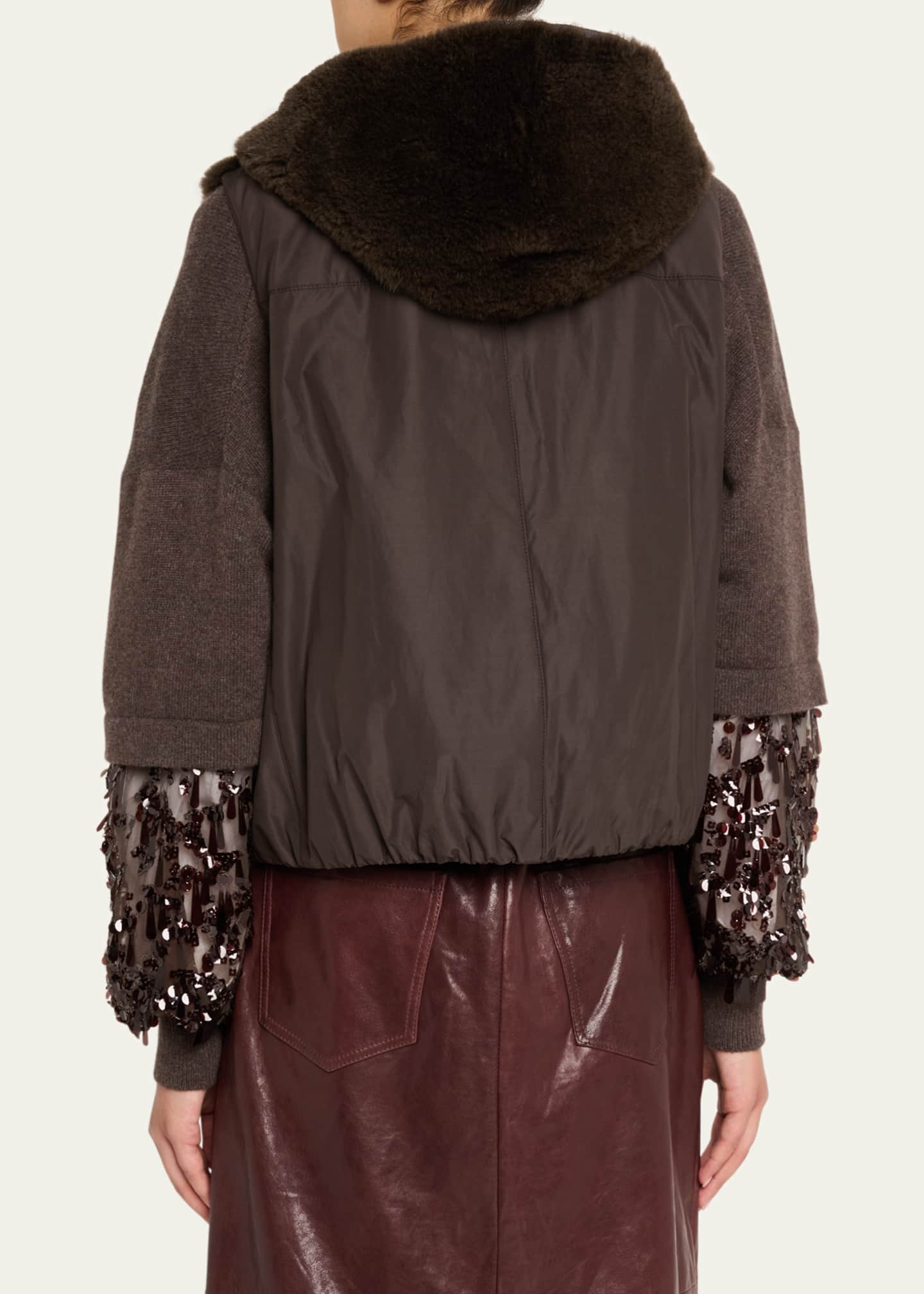 Brunello Cucinelli Reversible Hooded Goat Vest - Bergdorf Goodman