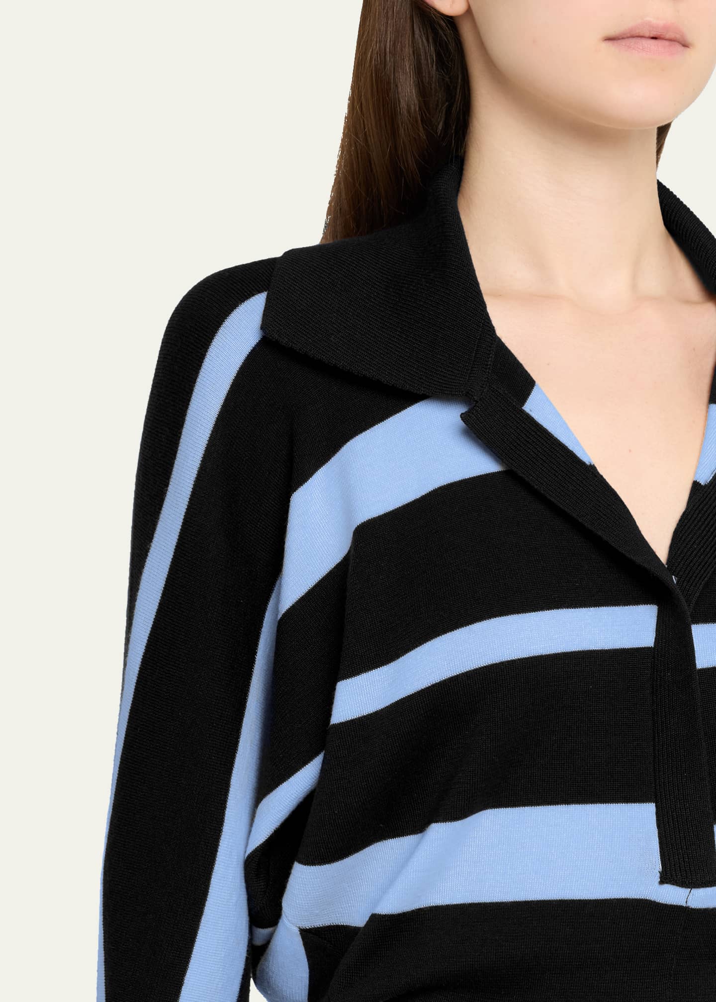 Proenza Schouler Solana Polo Stripe Superfine Merino Wool Dress ...