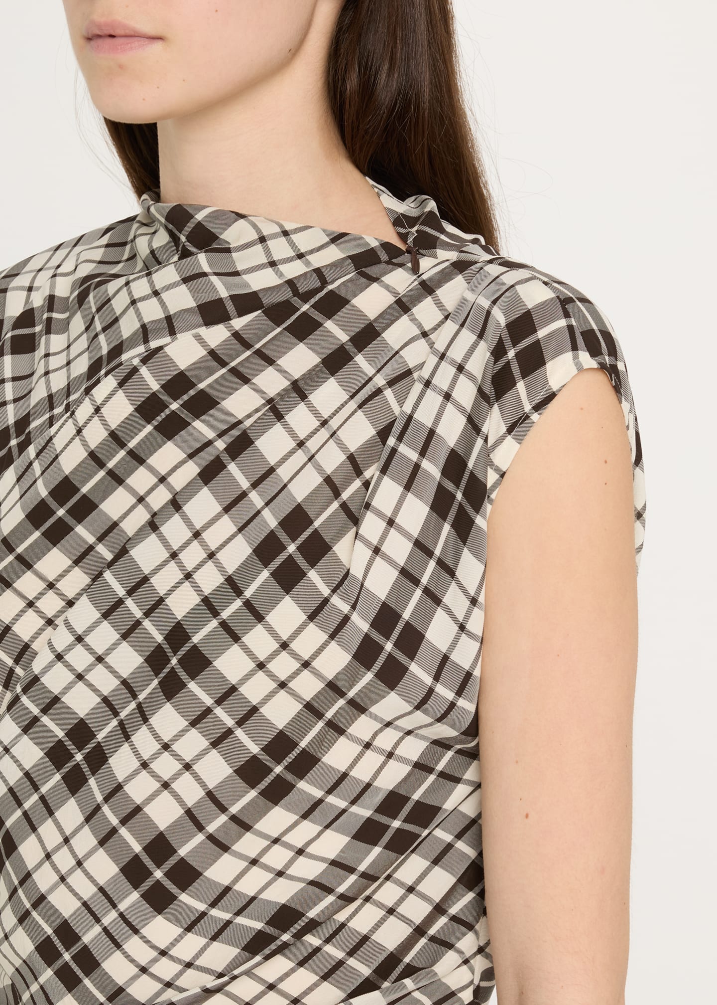 Proenza Schouler Hallie Crinkled Plaid Dress - Bergdorf Goodman