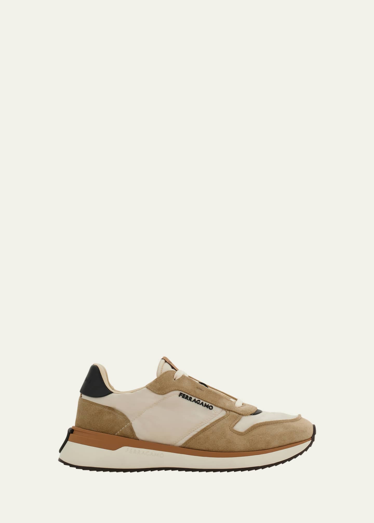 Ferragamo Men's Atlantic Fabric and Suede Runner Sneakers - Bergdorf ...