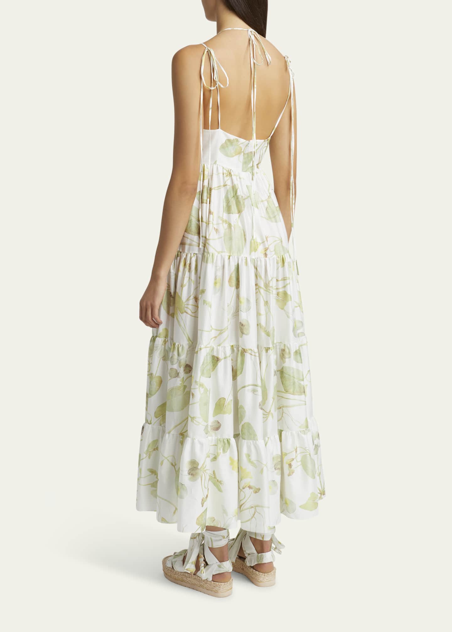 Erdem Strappy Fit-&-Flare Maxi Dress - Bergdorf Goodman