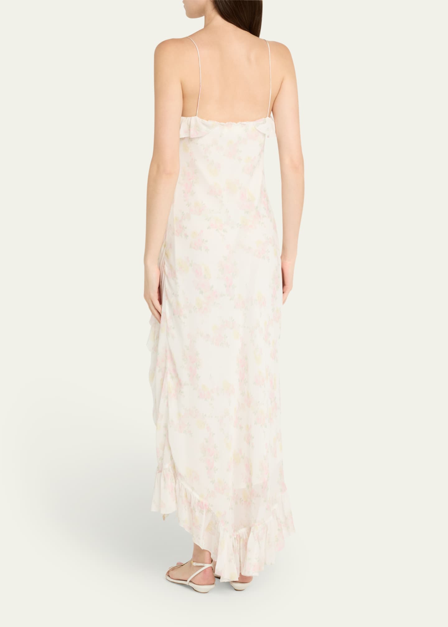 LoveShackFancy Selliot Ruffle-Trim Maxi Dress - Bergdorf Goodman