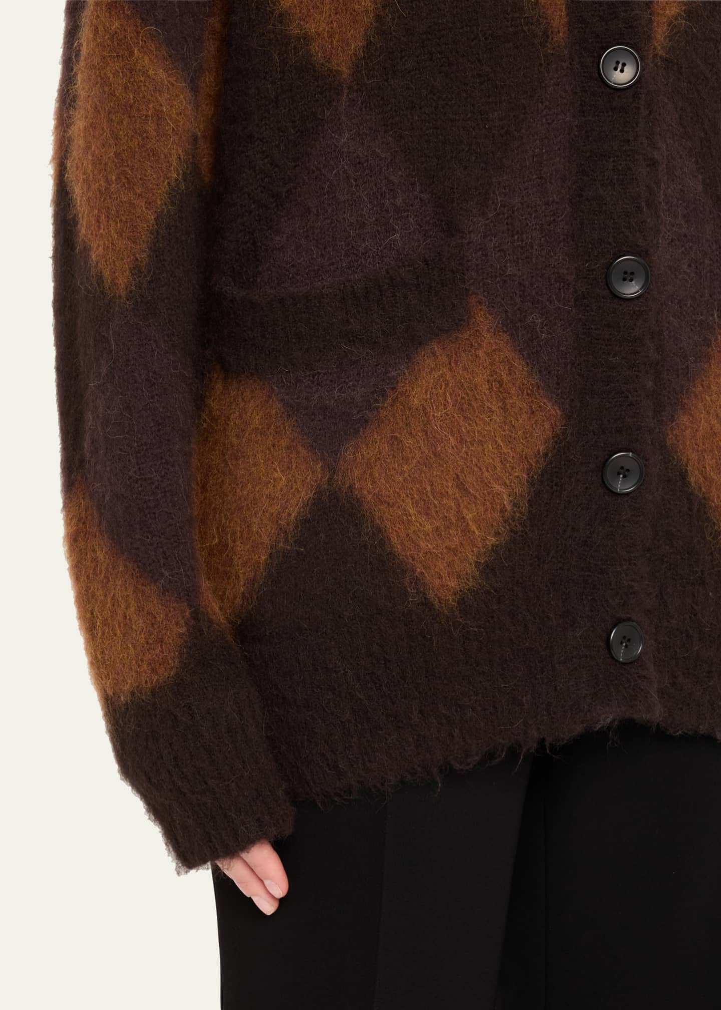 A.L.C. Reid Fuzzy Diamond Cardigan - Bergdorf Goodman