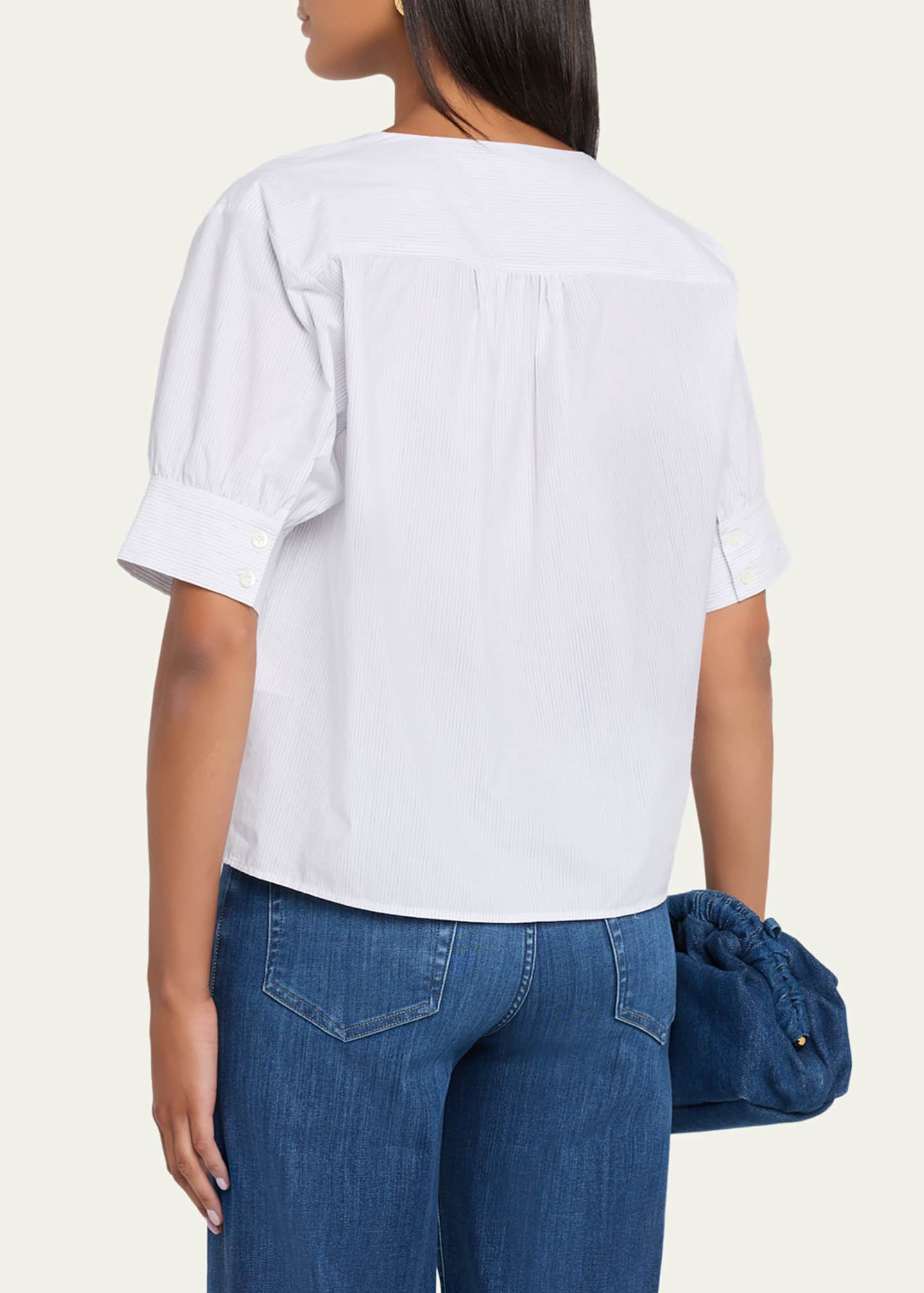 FRAME The V-Neck Popover - Bergdorf Goodman