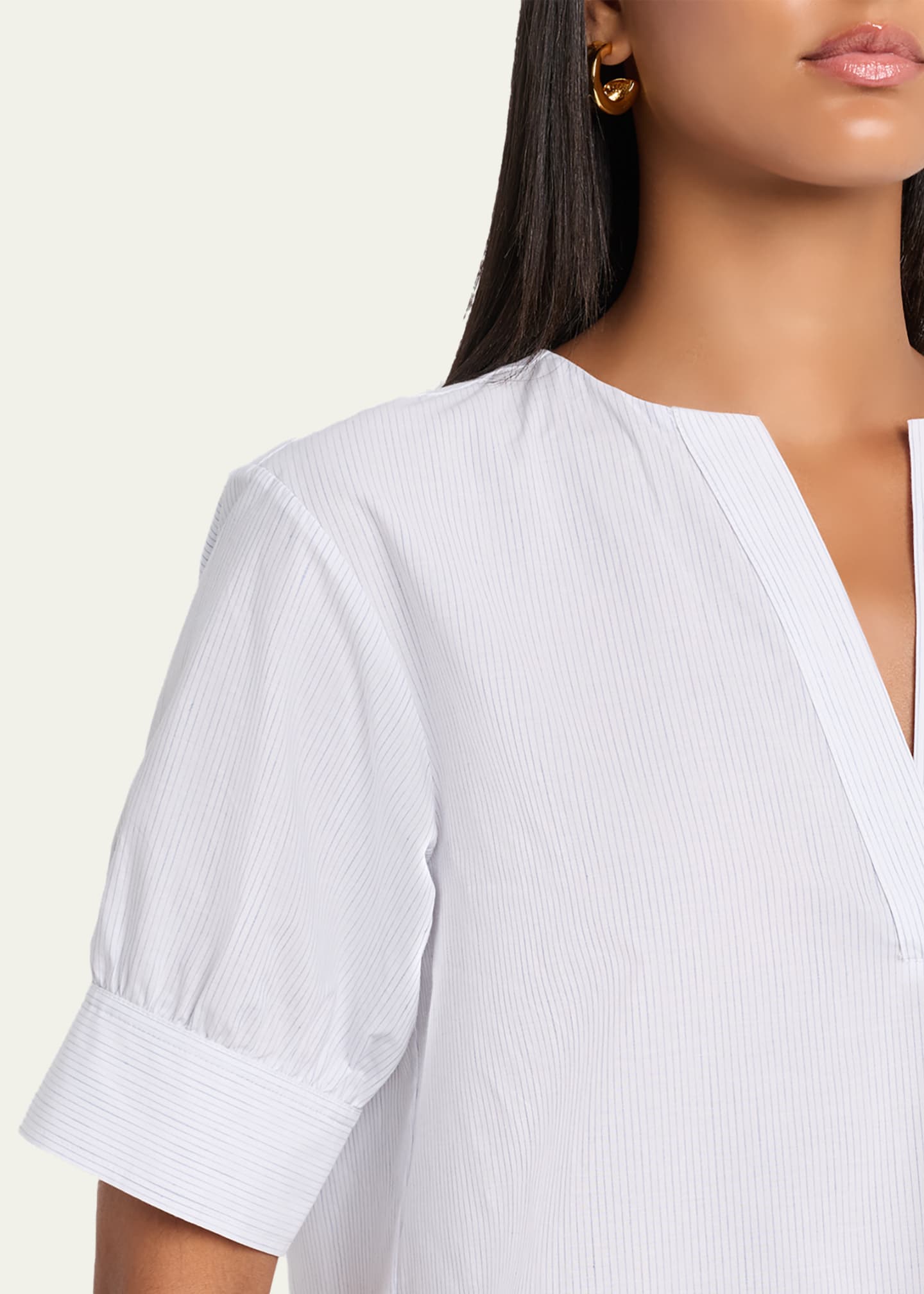 FRAME The V-Neck Popover - Bergdorf Goodman