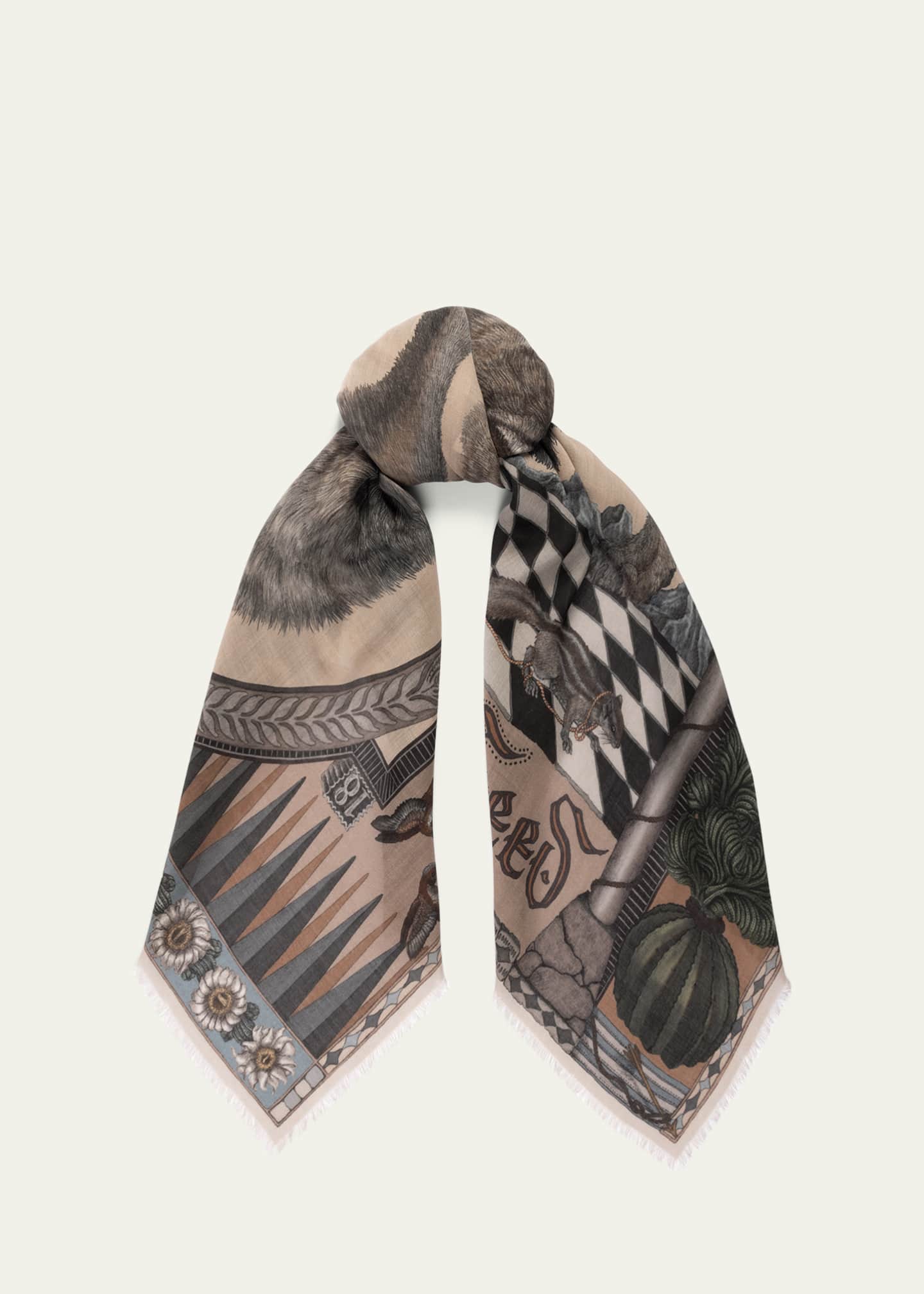 Sabina Savage The Wolf You Feed Cashmere Scarf - Bergdorf Goodman