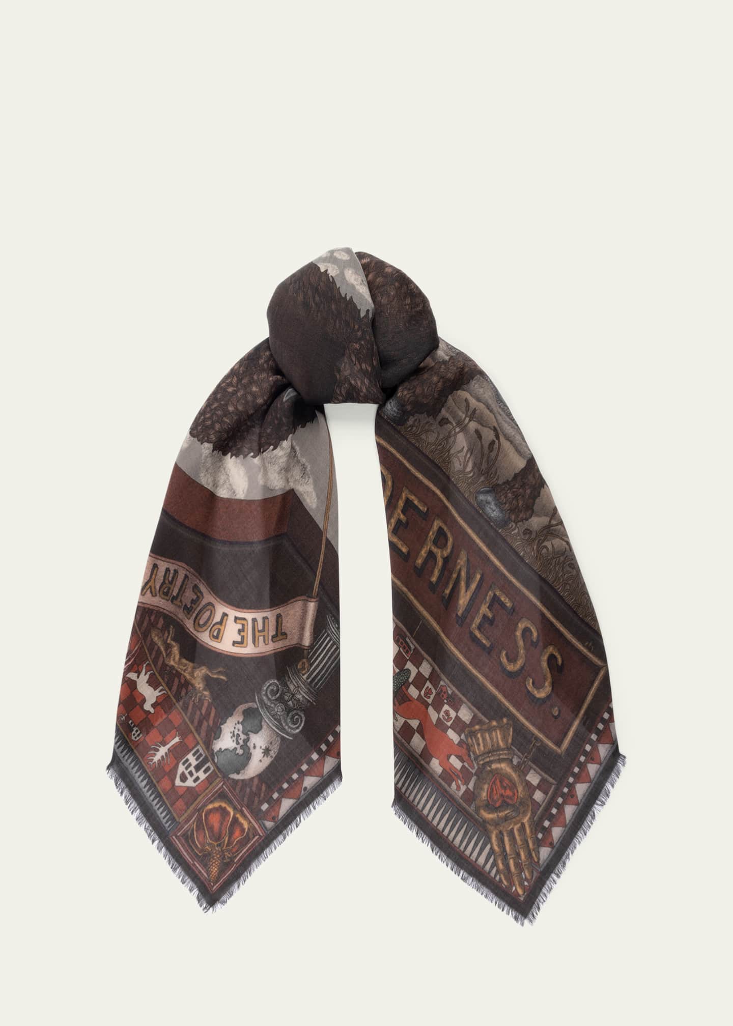 Sabina Savage Secrets Of The Bison Cashmere Scarf - Bergdorf Goodman