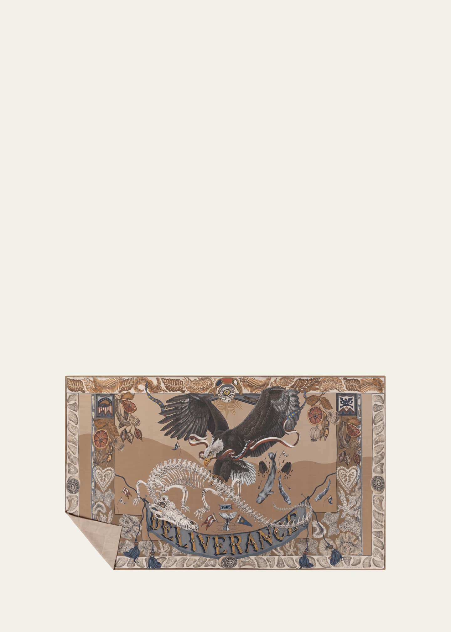 Sabina Savage The Scrimshaw Skeleton Cashmere Stole - Bergdorf Goodman