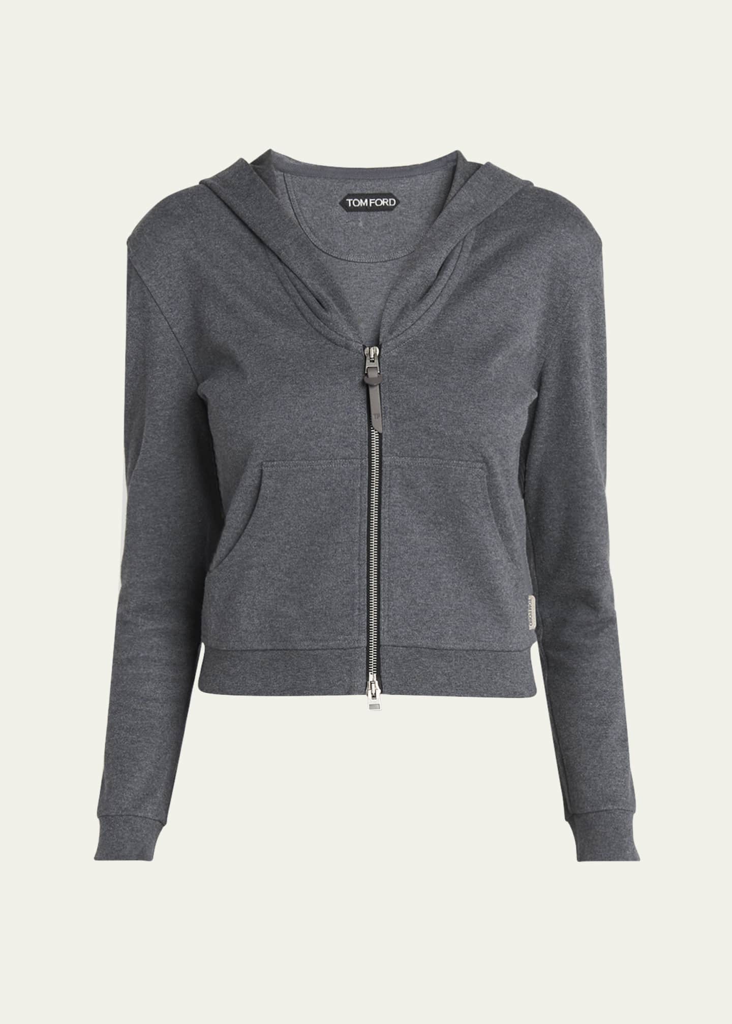 TOM FORD Jersey Zip Hoodie - Bergdorf Goodman