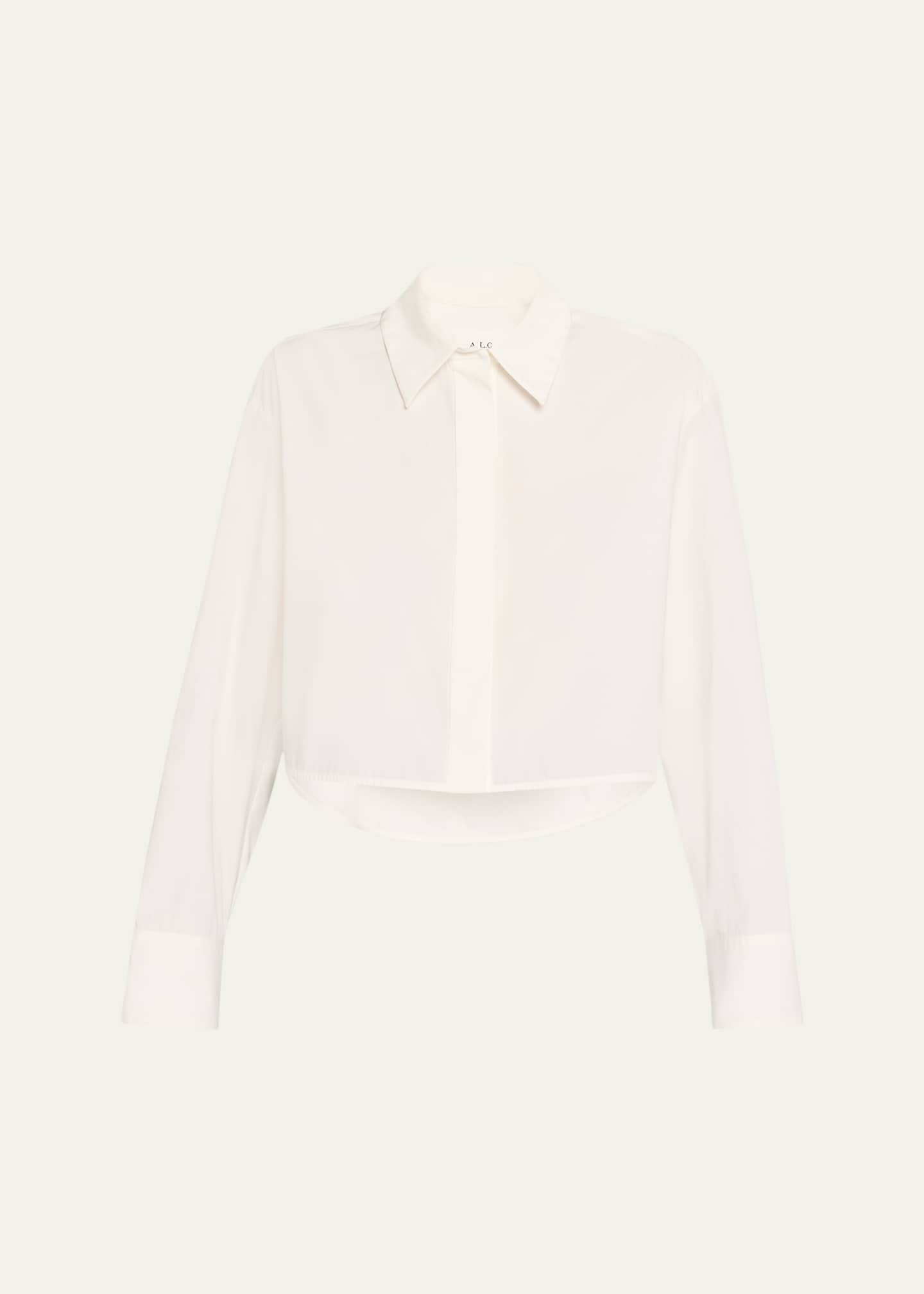 A.L.C. Maude Cropped Button-Front Top - Bergdorf Goodman