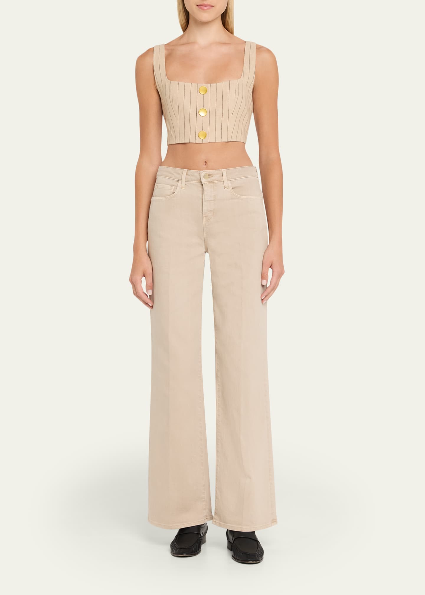 L'Agence Alicent High-Rise Sneaker Jeans - Bergdorf Goodman