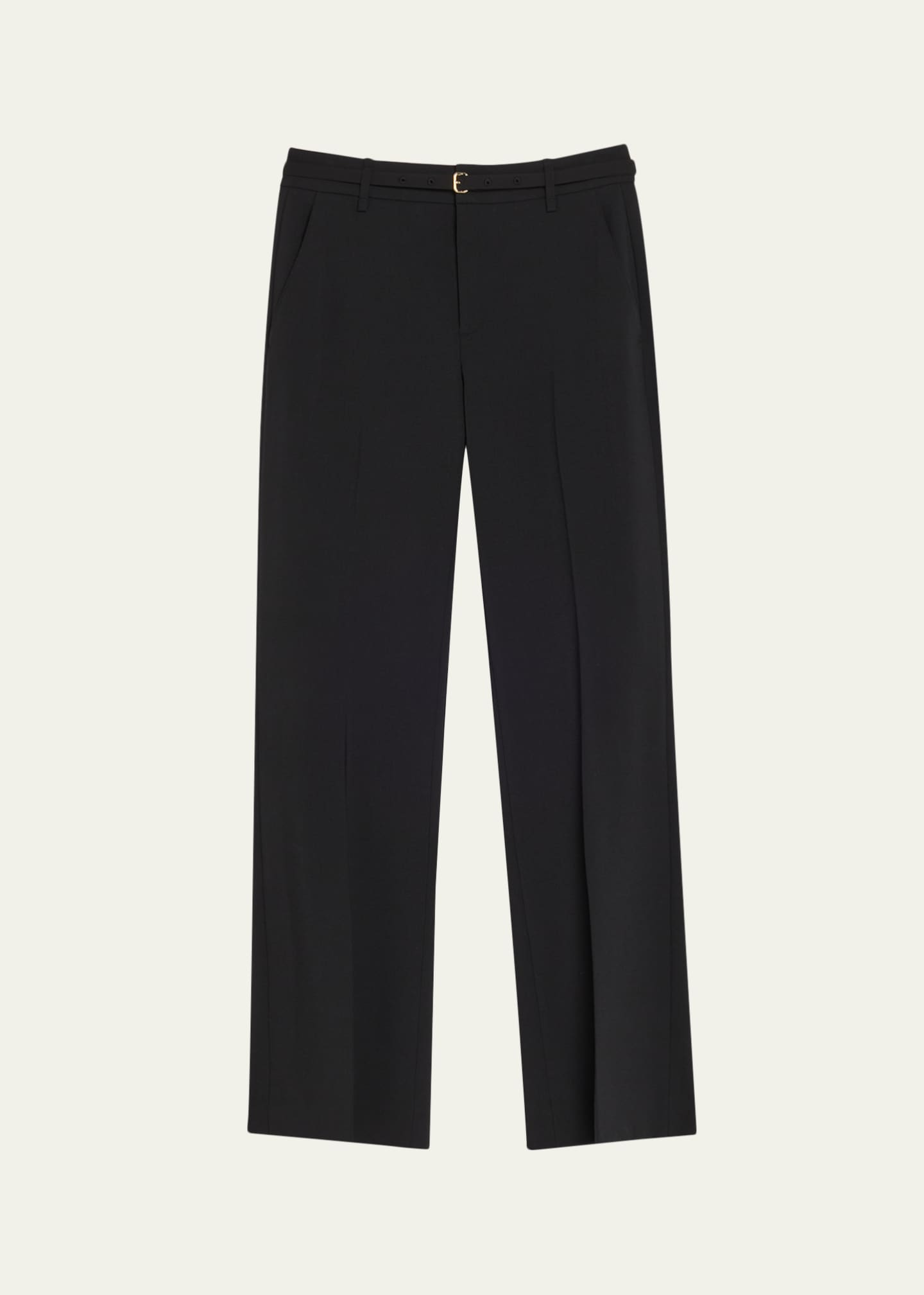 Vince High-Rise Slim Flare Pants with Belt - Bergdorf Goodman