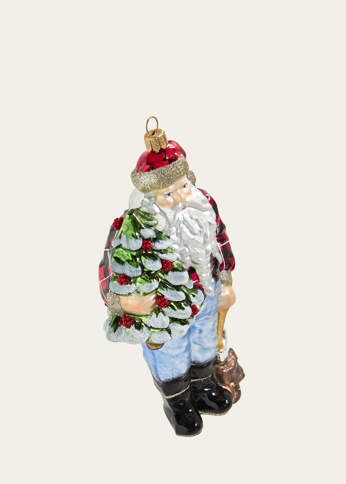 Bergdorf Goodman Woodsman Santa Christmas Ornament - Bergdorf Goodman