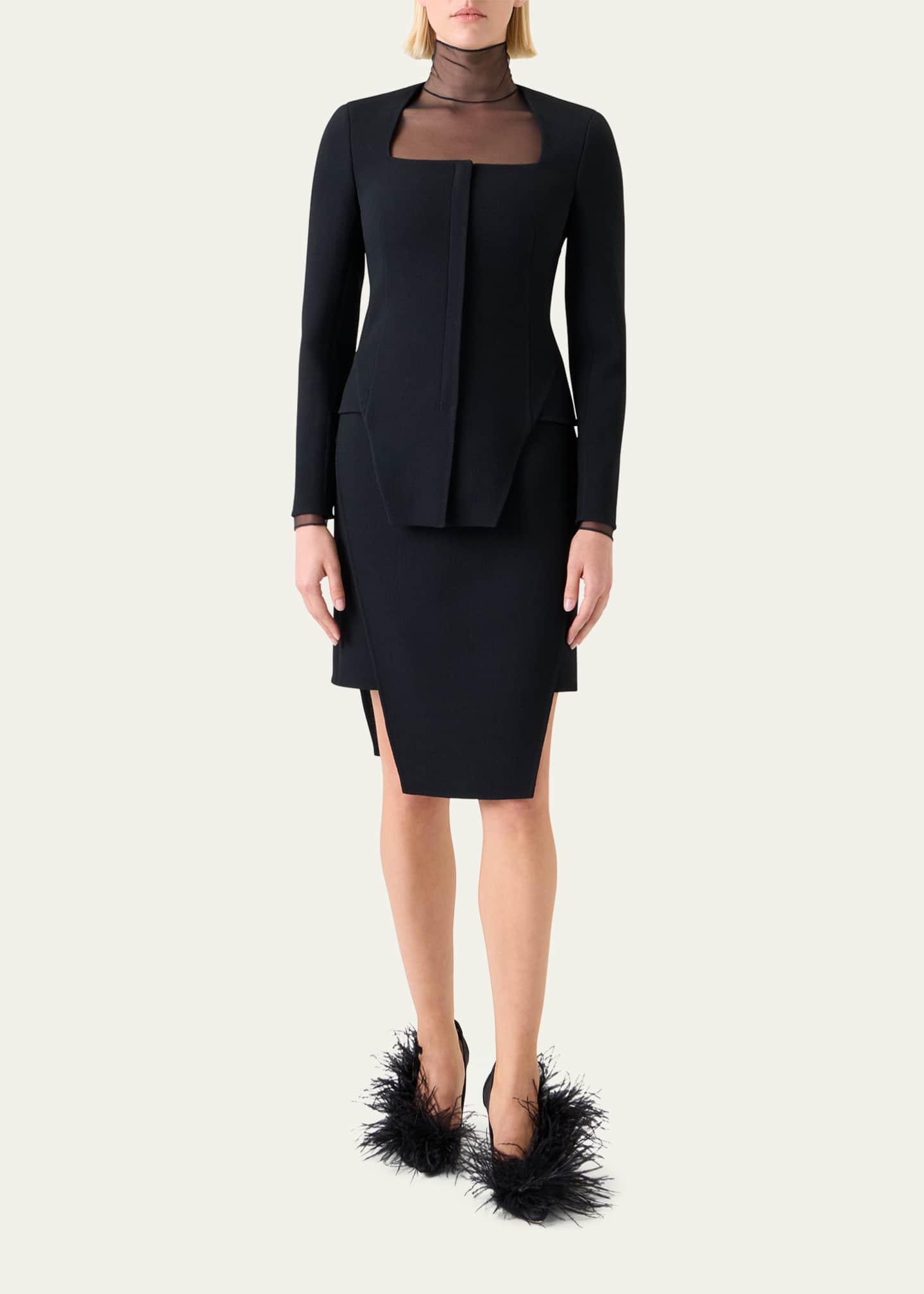 Akris Trapezoid Apron Mini Skirt - Bergdorf Goodman