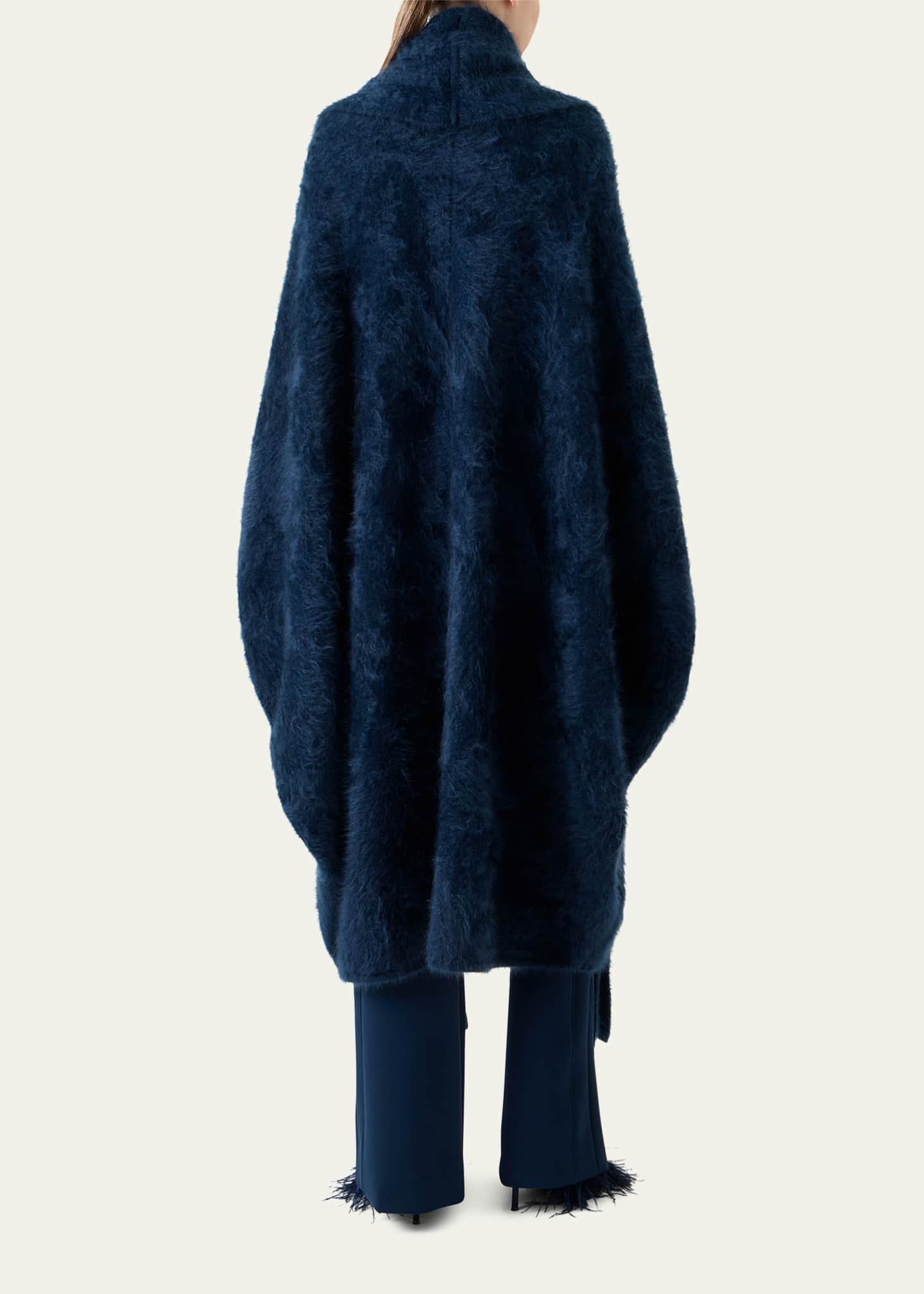 Akris Brushed Cashmere Hooded Long Cape Coat - Bergdorf Goodman