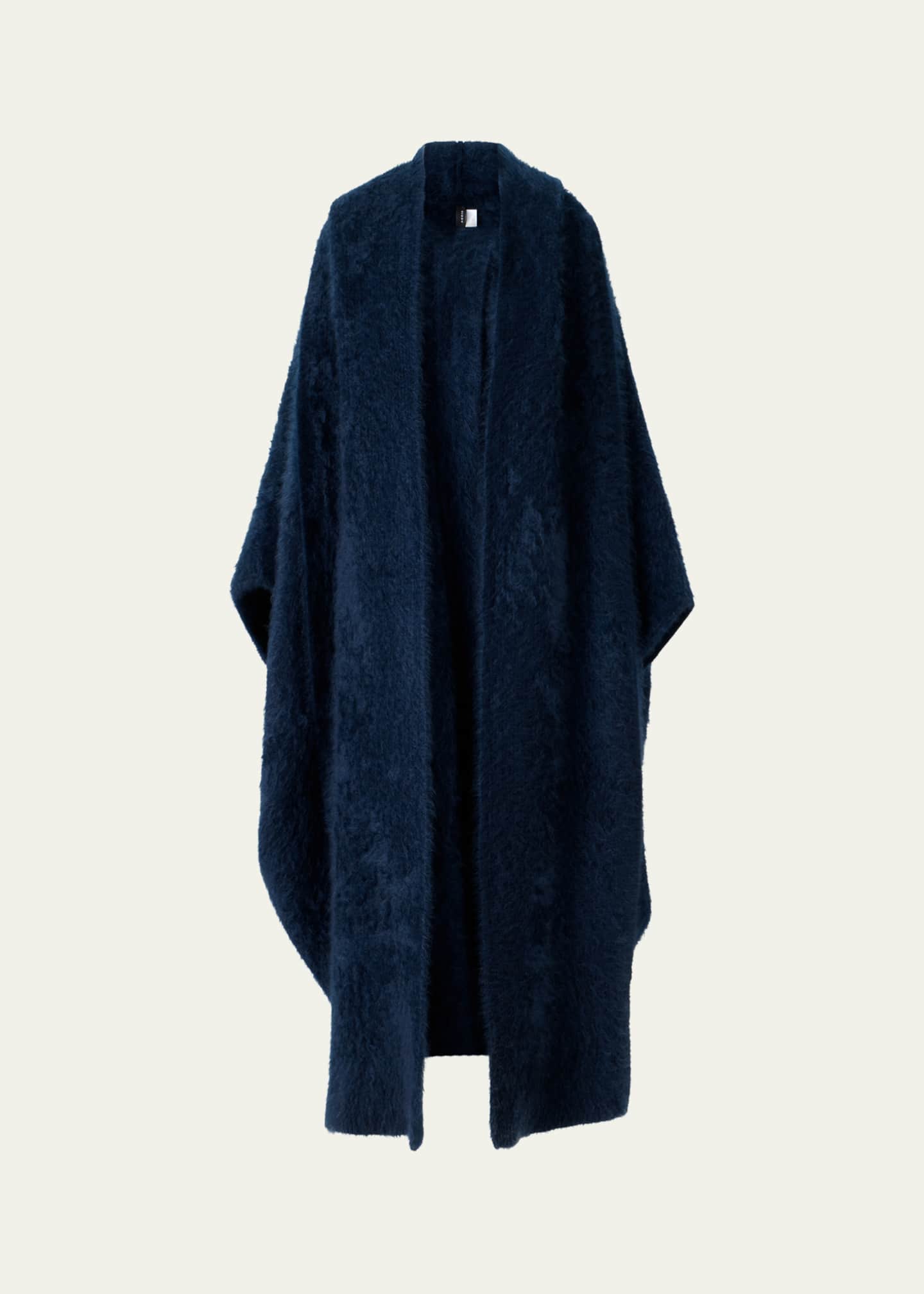 Akris Brushed Cashmere Hooded Long Cape Coat - Bergdorf Goodman