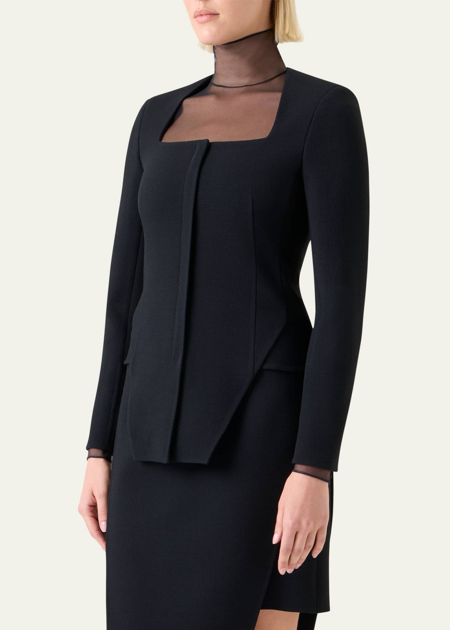 Akris Desiree Double-Face Trapezoid Jacket - Bergdorf Goodman