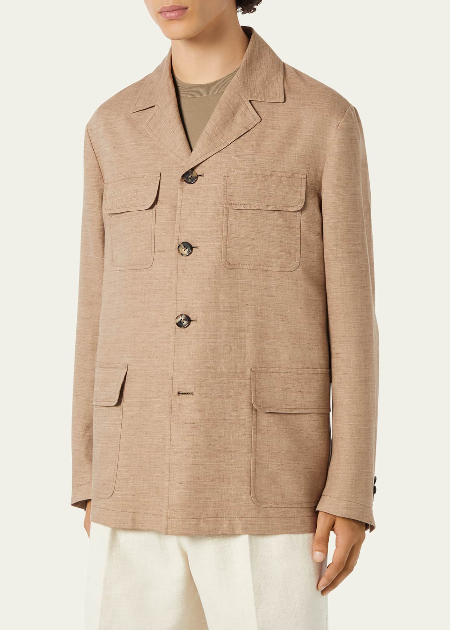 Loro Piana Men's Dover Linen Jacket - Bergdorf Goodman