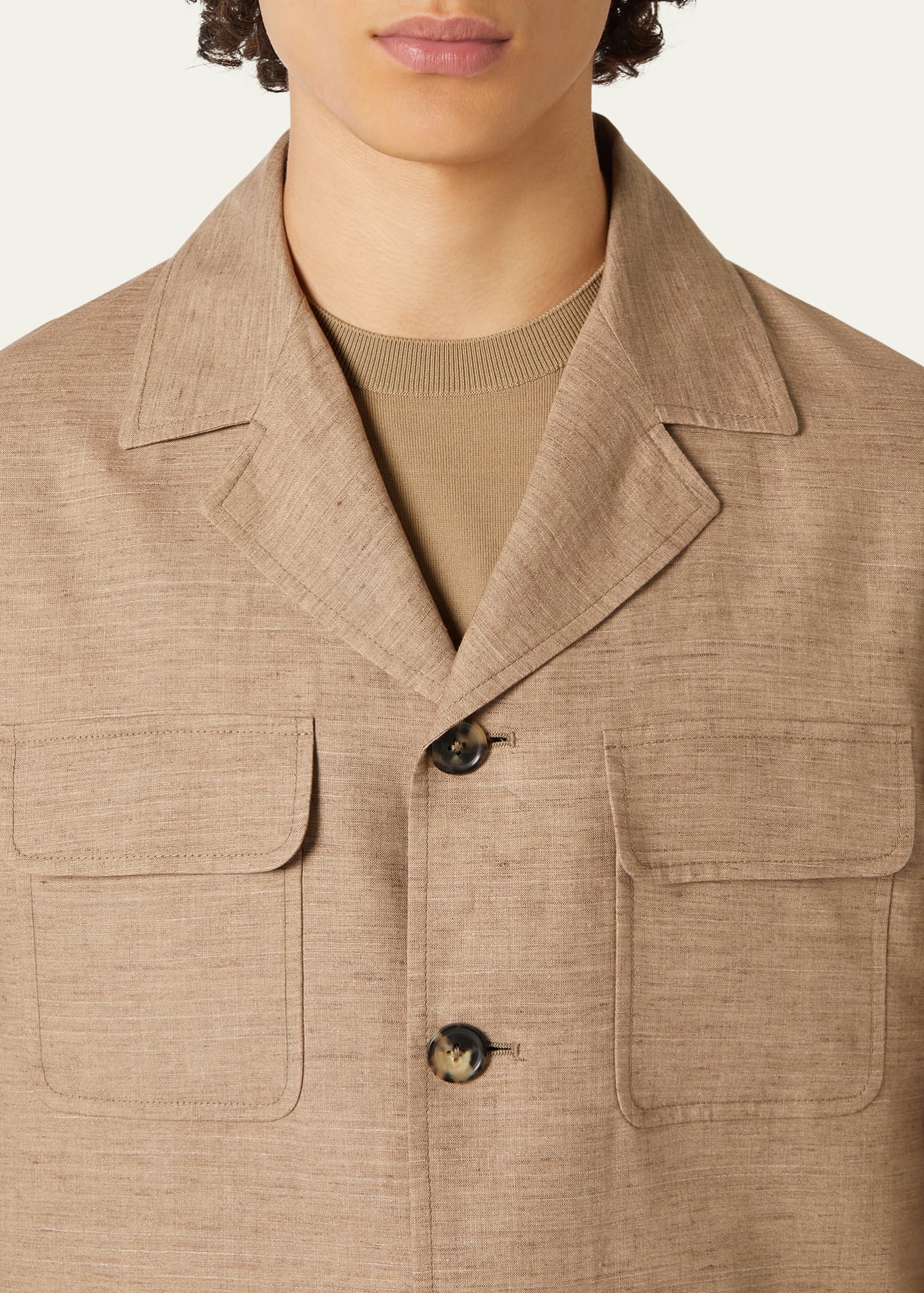 Loro Piana Men's Dover Linen Jacket - Bergdorf Goodman