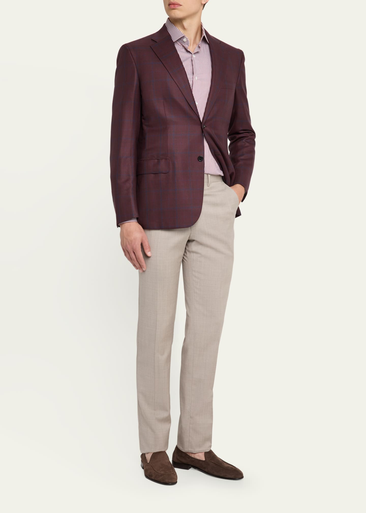 Brioni Men's Wool Plaid Sport Coat - Bergdorf Goodman