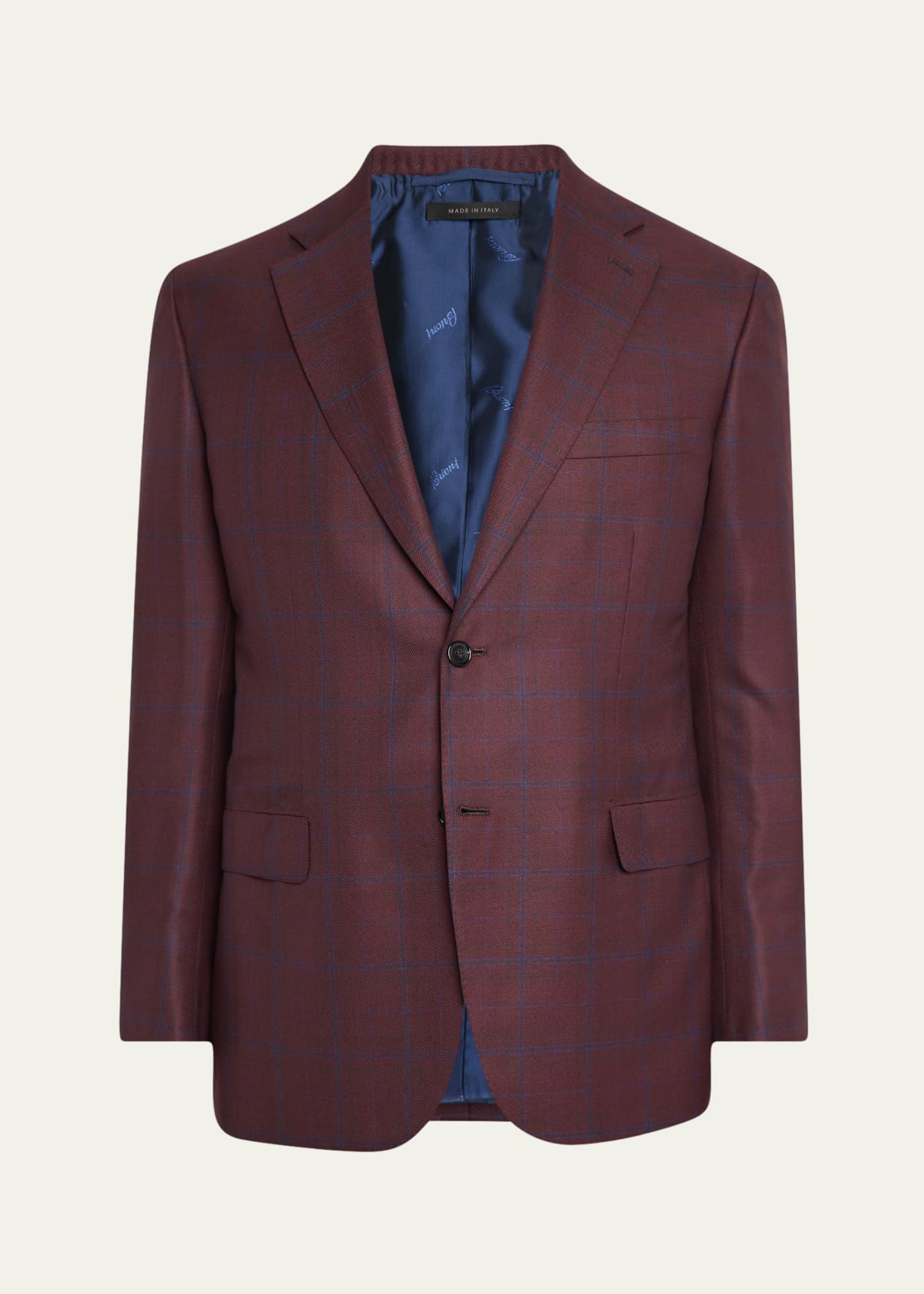 Brioni Men's Wool Plaid Sport Coat - Bergdorf Goodman