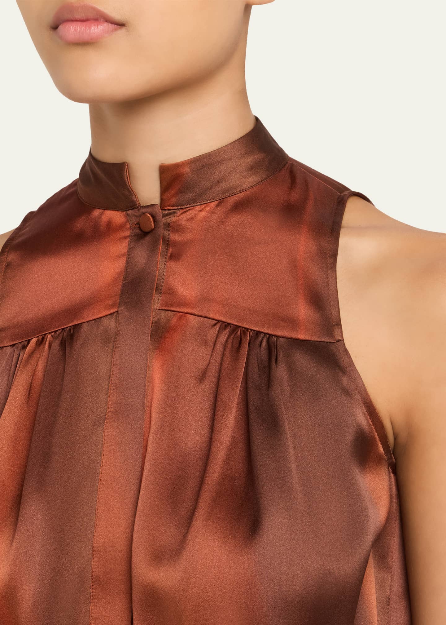 Kiton Sleeveless Belted Silk Maxi Dress - Bergdorf Goodman