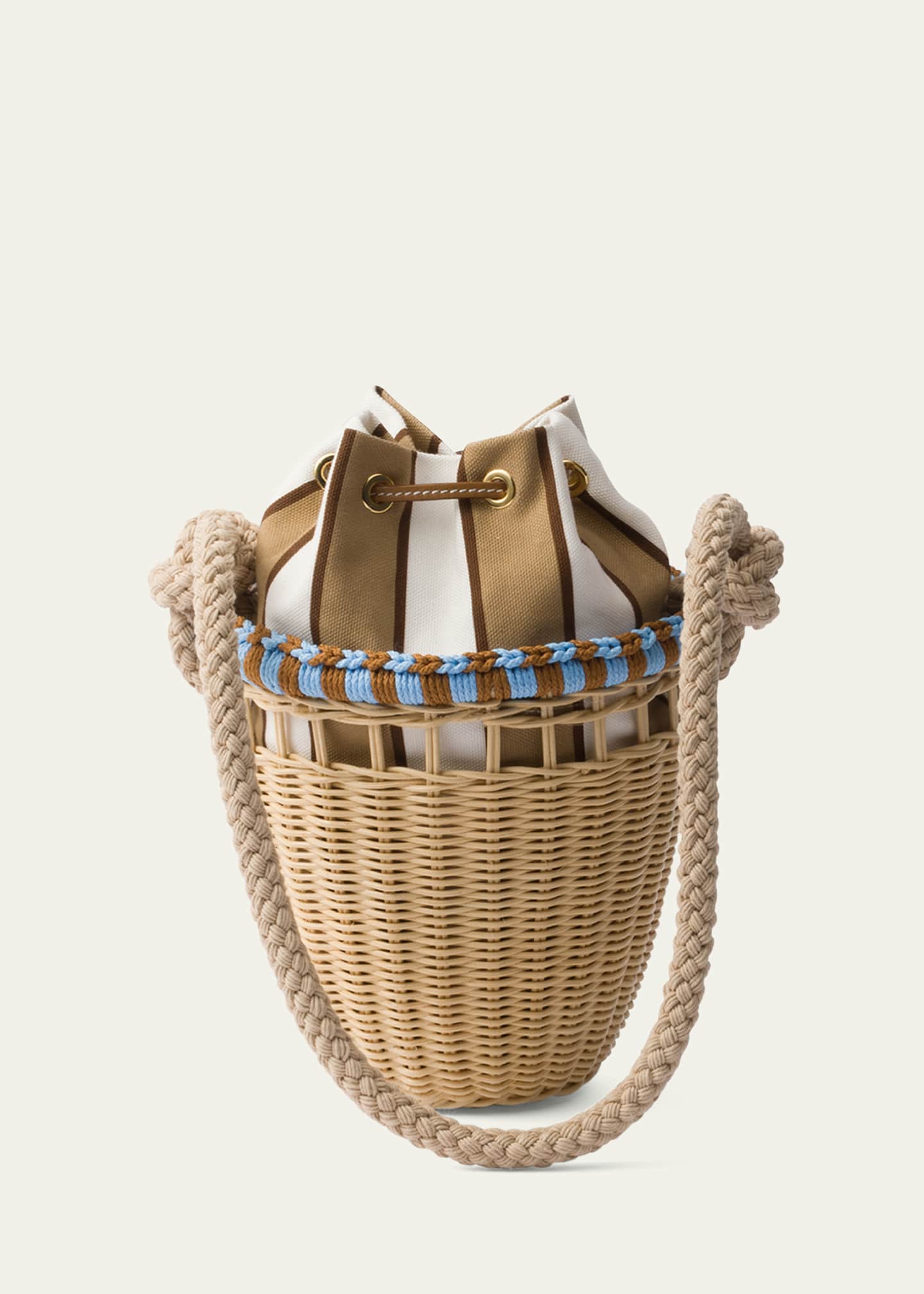 Prada Basket Rope Rattan Bucket Bag - Bergdorf Goodman