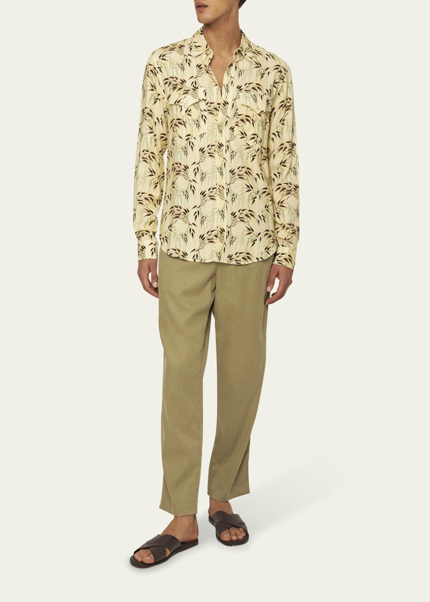 Orlebar Brown Men's Alex Linen Pants - Bergdorf Goodman