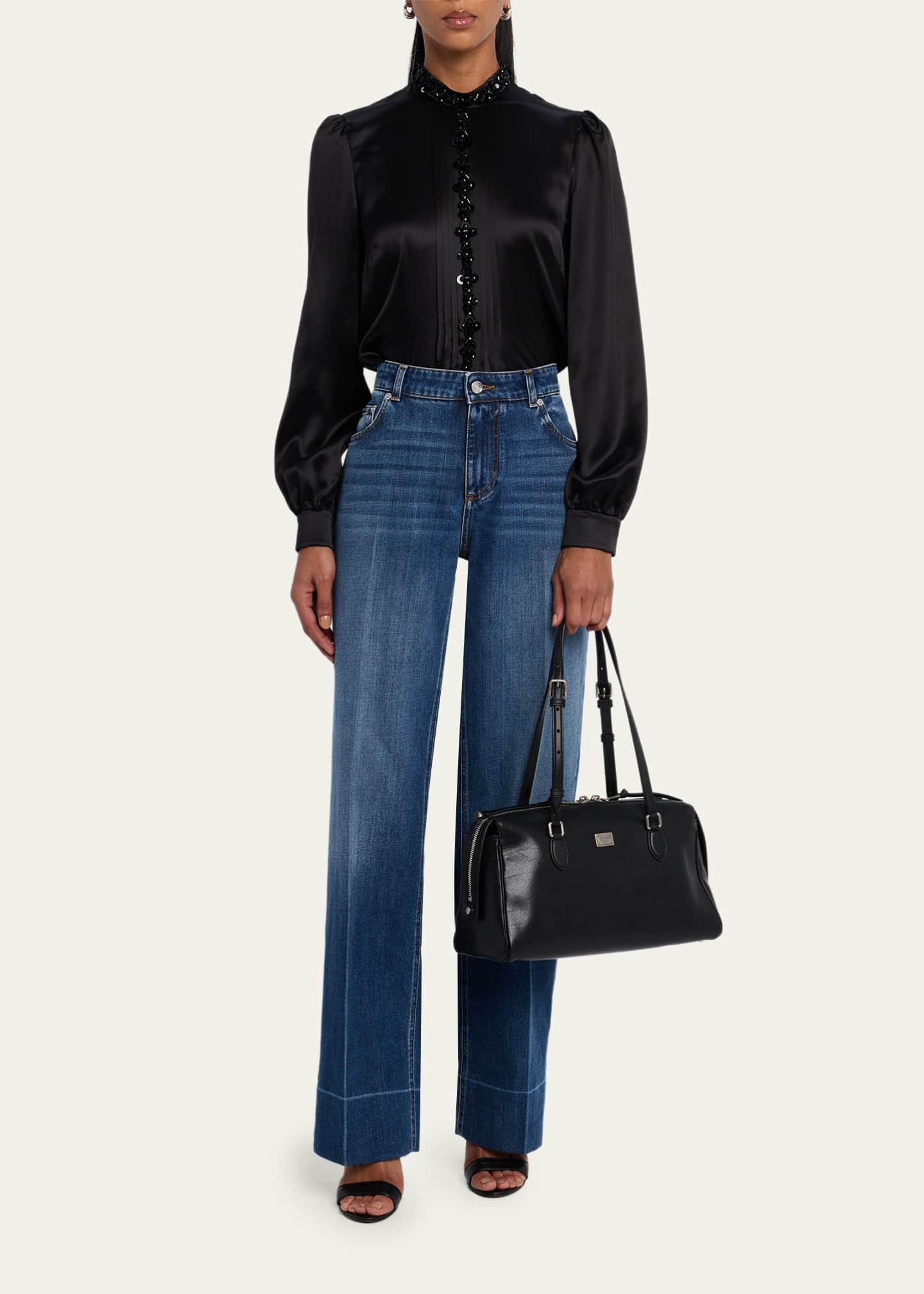 Dolce&Gabbana Vittoria Smooth Leather Shoulder Bag - Bergdorf Goodman