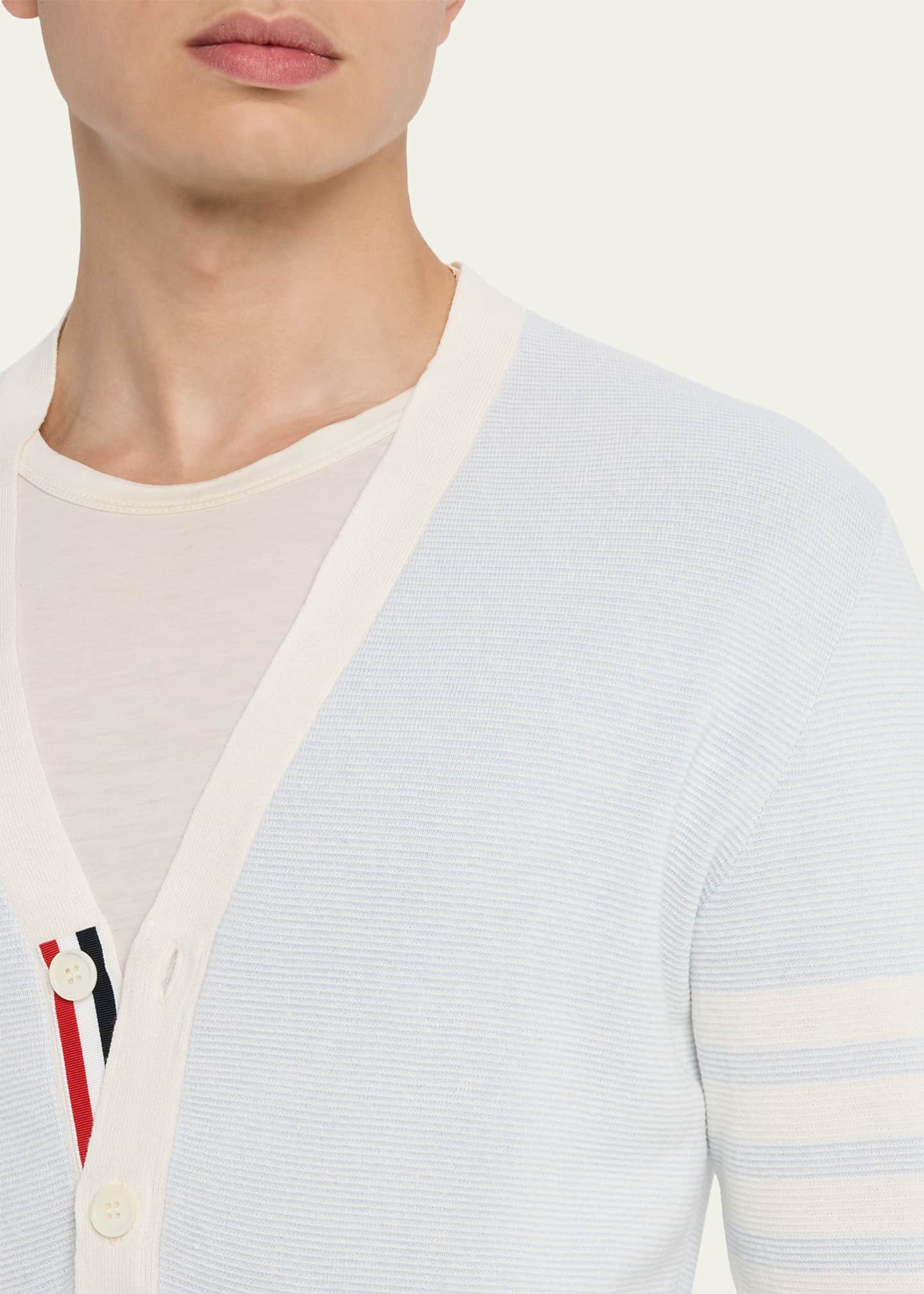 Thom Browne Men's Sleeve-Stripe Knit Cardigan - Bergdorf Goodman