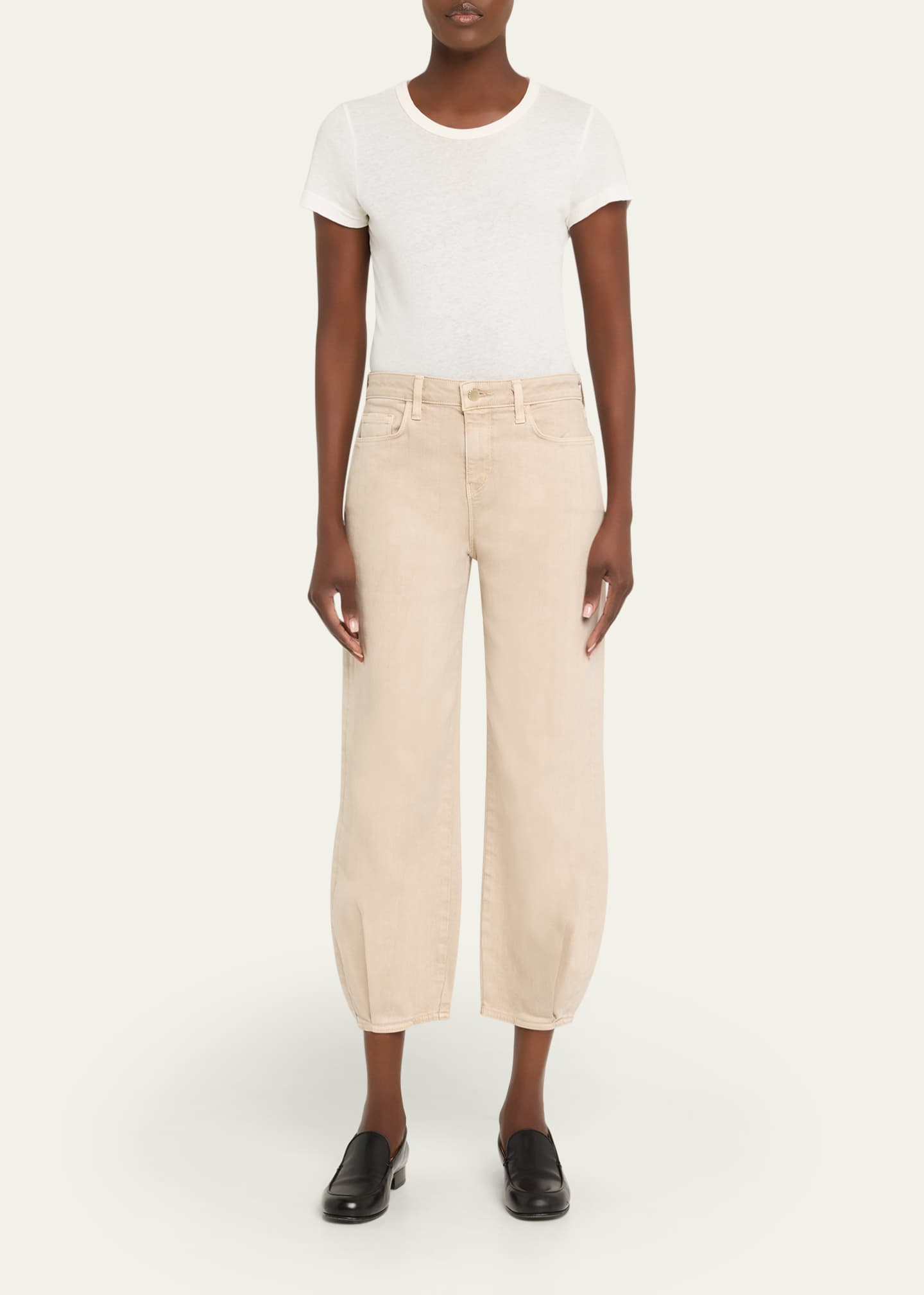 L'Agence Krista Tapered Jeans - Bergdorf Goodman
