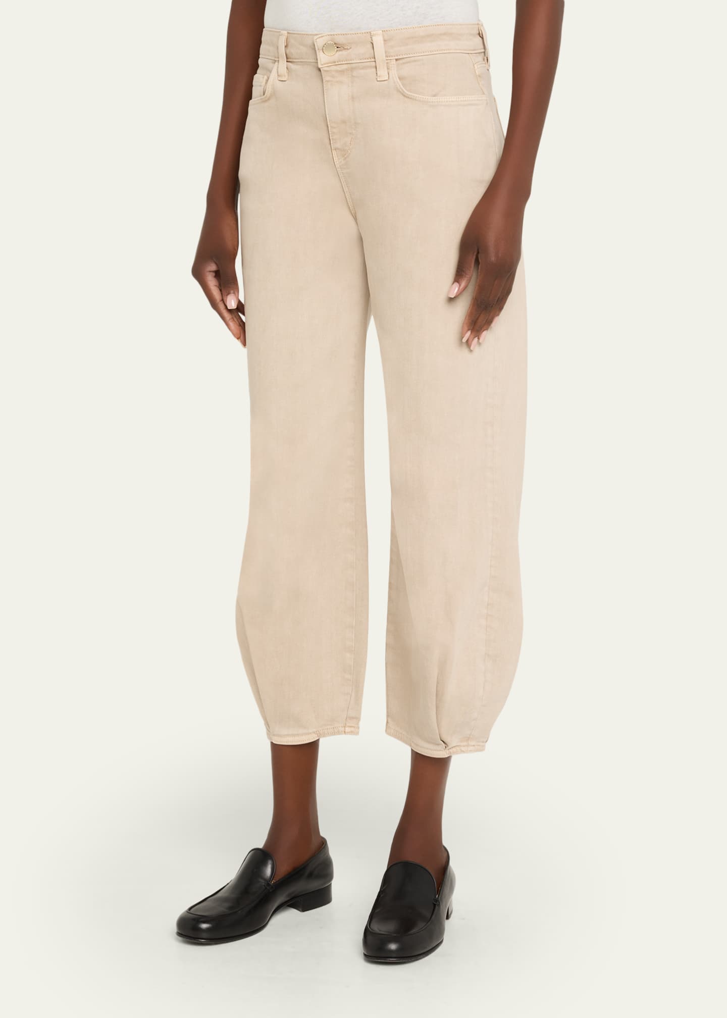 L'Agence Krista Tapered Jeans - Bergdorf Goodman