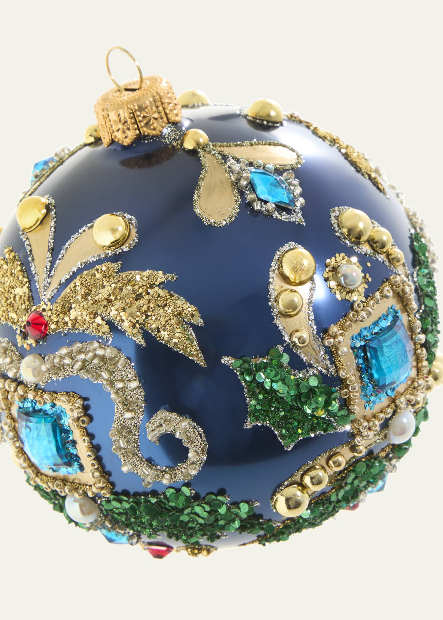 Bergdorf Goodman Fancy Embellished Ball Ornament - Bergdorf Goodman