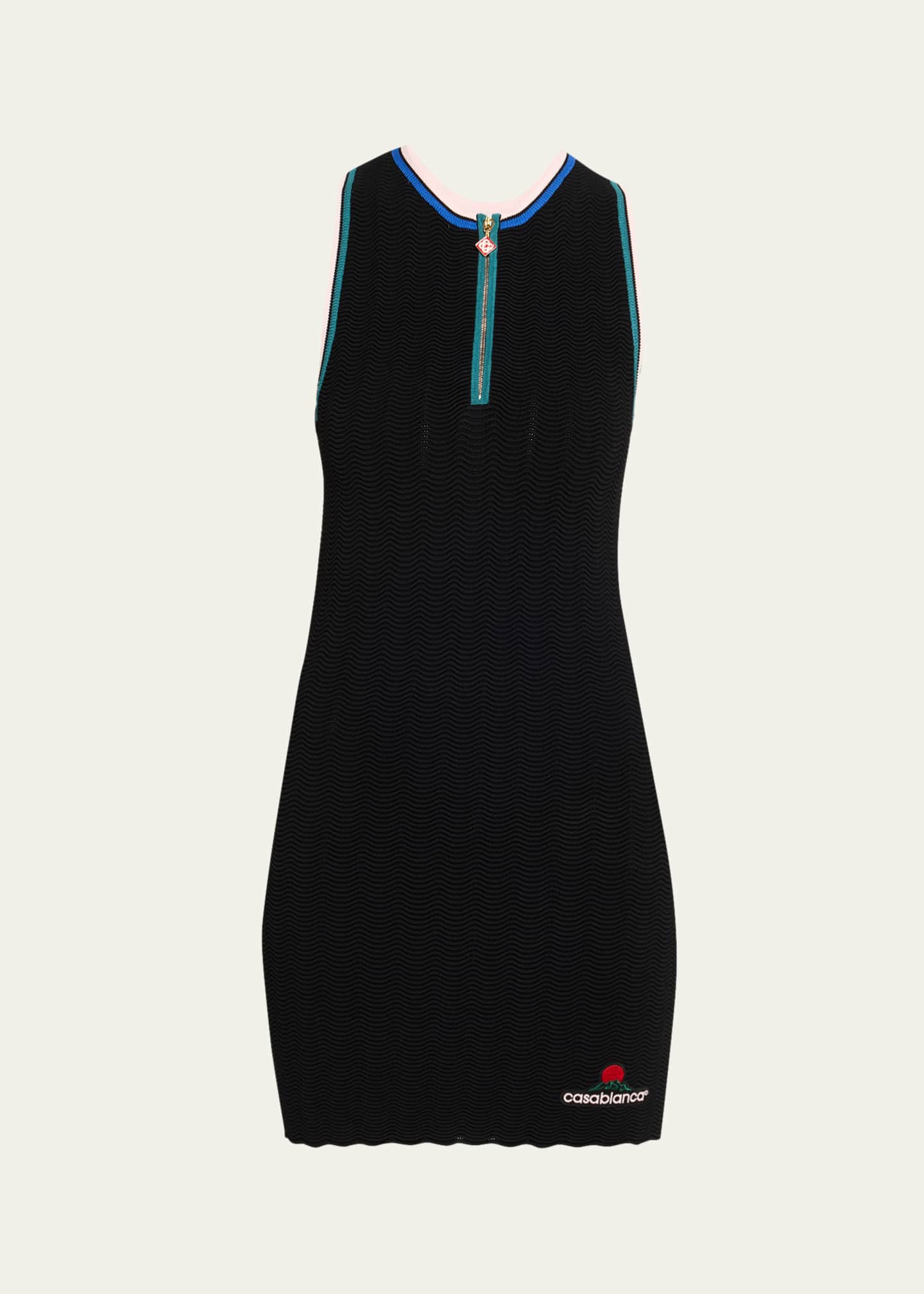 CASABLANCA Wave Knit Sleeveless Mini Dress - Bergdorf Goodman