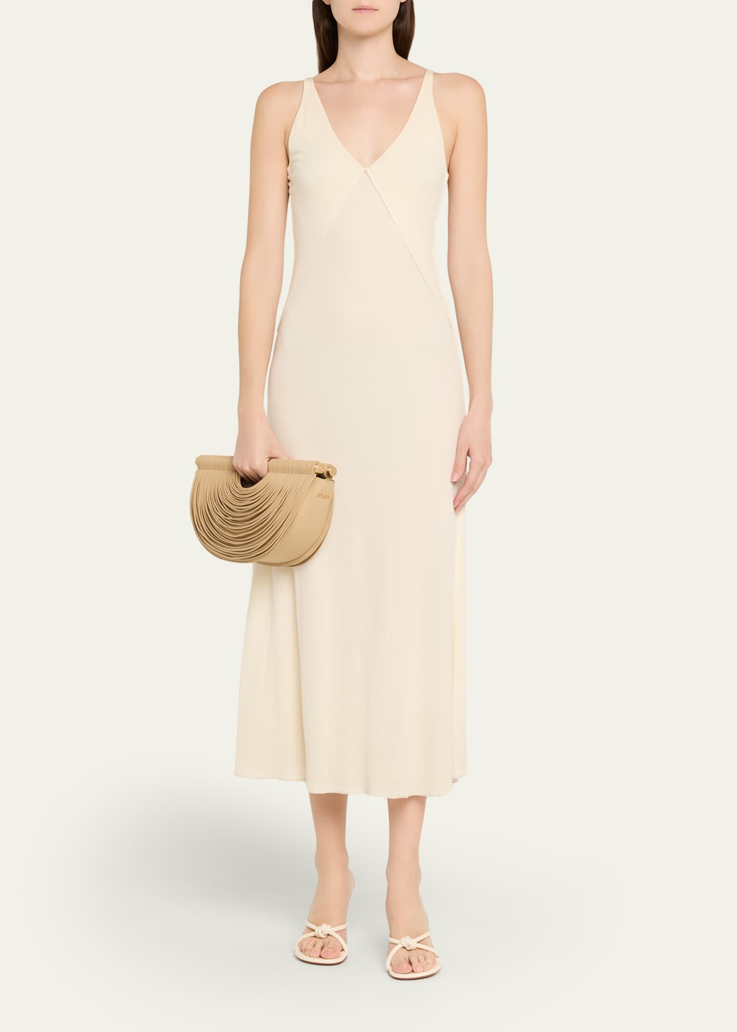 Cult Gaia Lou Draped Leather Clutch Bag - Bergdorf Goodman