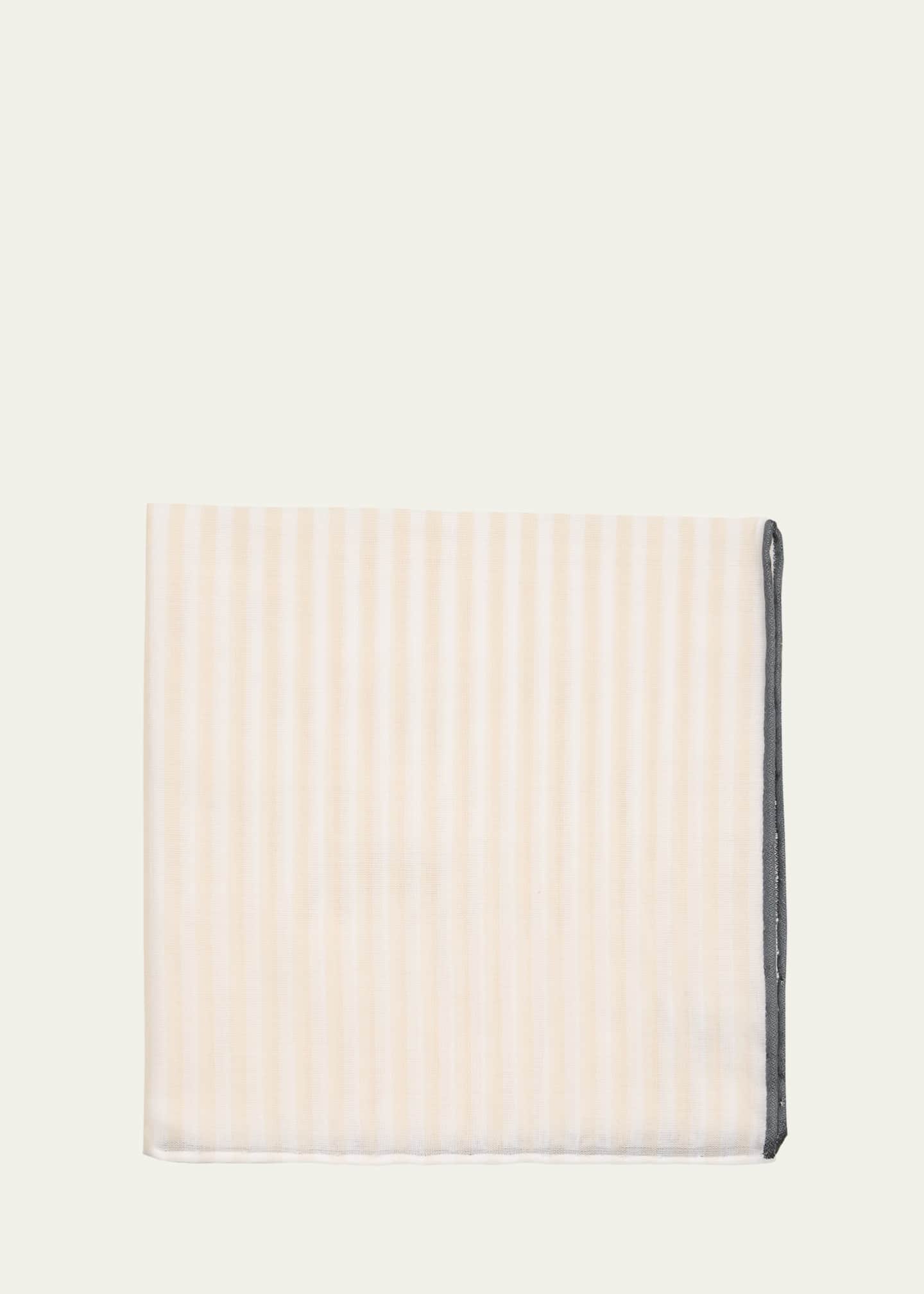 Simonnot Godard Men's Cotton Bengal Stripe Pocket Handkerchief ...