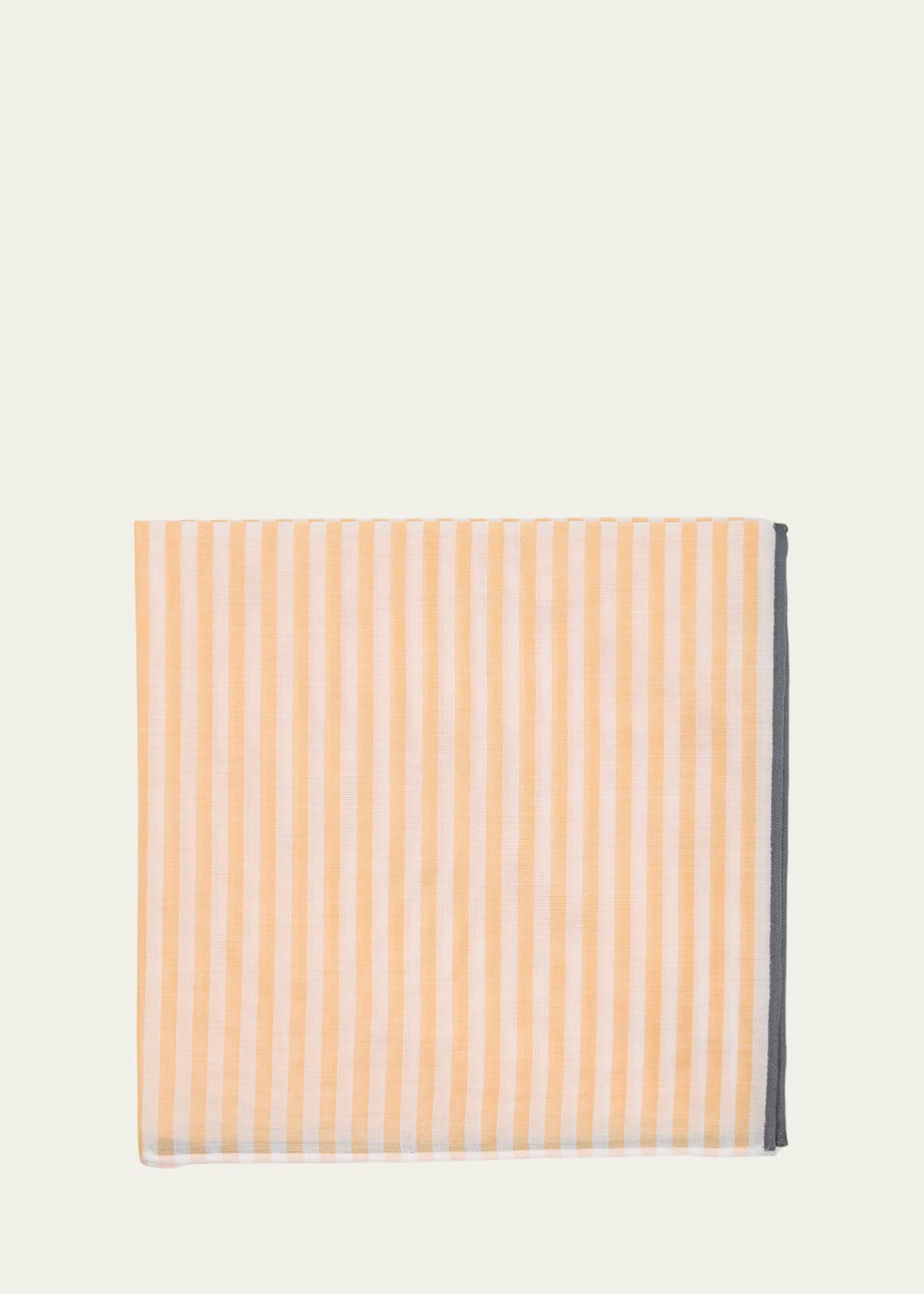 Simonnot Godard Men's Cotton Bengal Stripe Pocket Handkerchief ...
