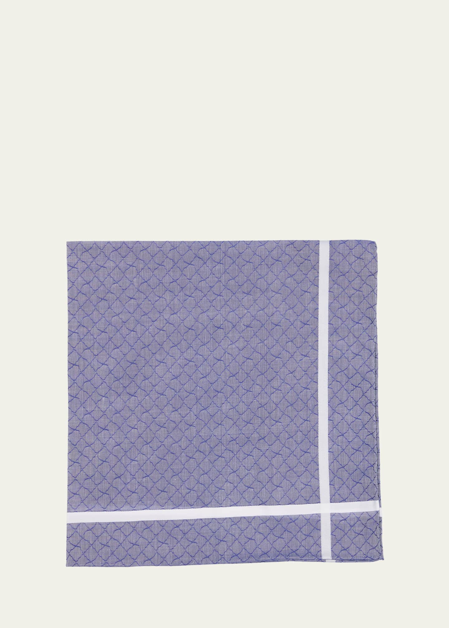 Simonnot Godard Men's Cotton Jacquard Waves Pocket Handkerchief ...