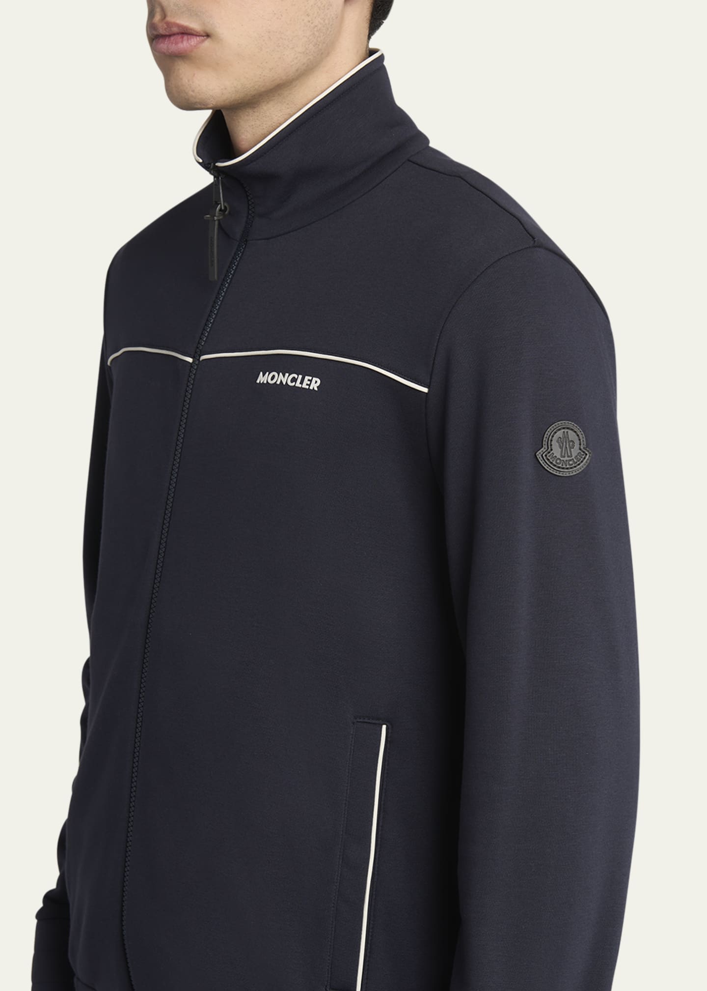 Moncler Men's Fleece Zip Jacket - Bergdorf Goodman