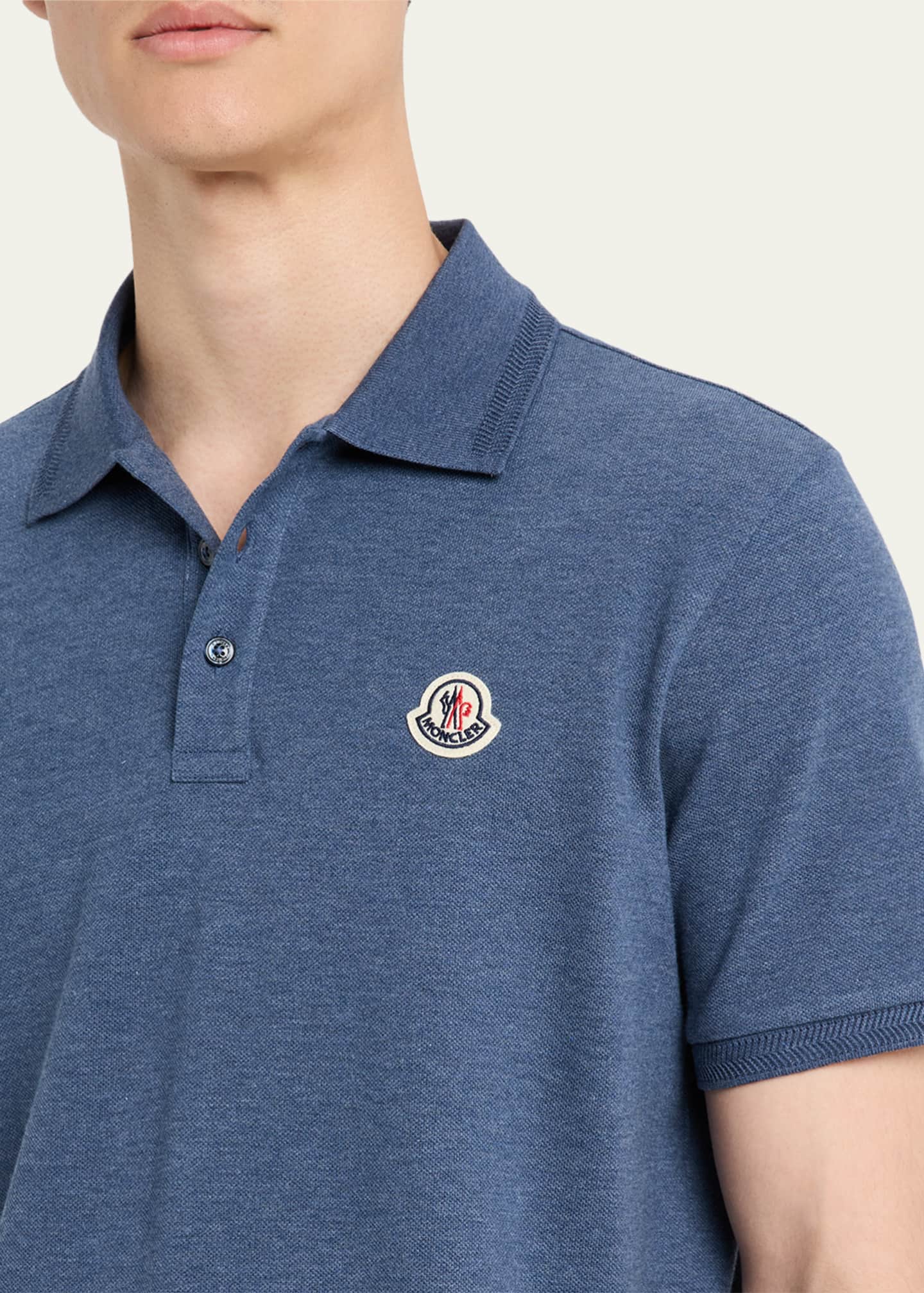 Moncler Men's Chest-Logo Pique Polo Shirt - Bergdorf Goodman