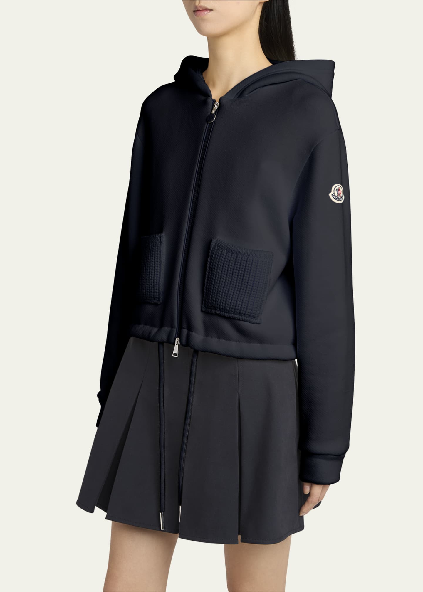 Moncler Hooded Zip-Up Cardigan - Bergdorf Goodman