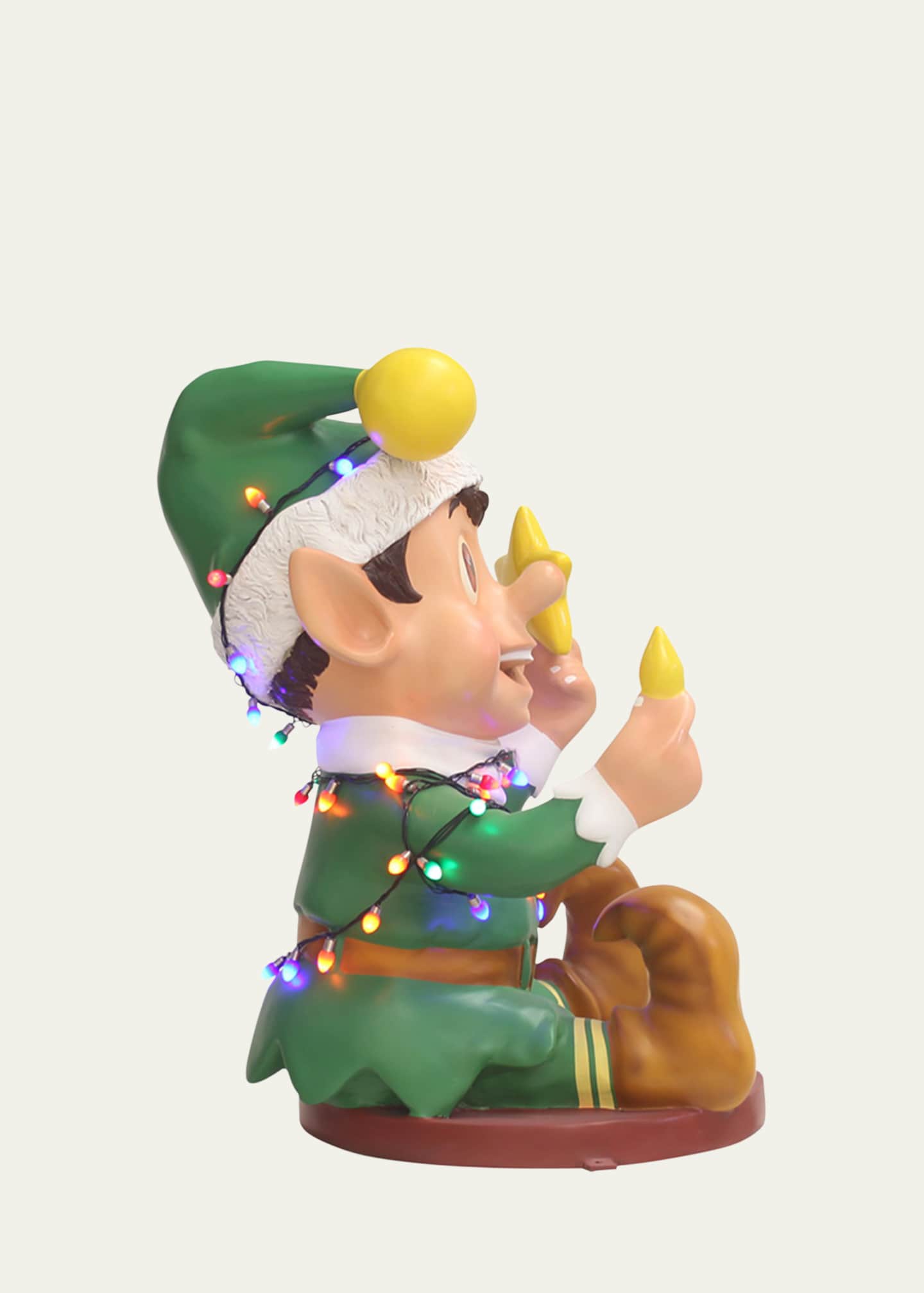 Universal Statues Santa Elf Playing with Lights Figurine - Bergdorf Goodman